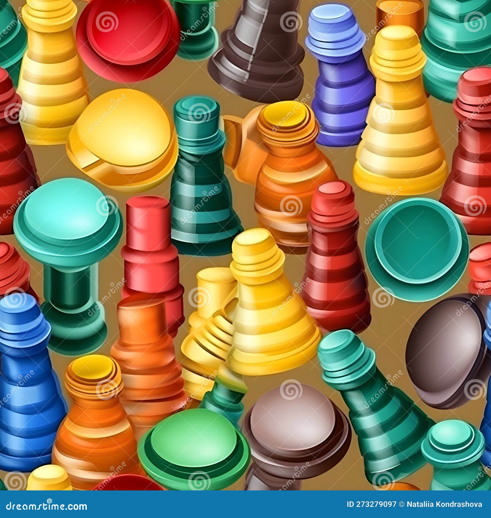 Seamless Pattern of Plastic Waste, the Concept of Saving the Planet ...