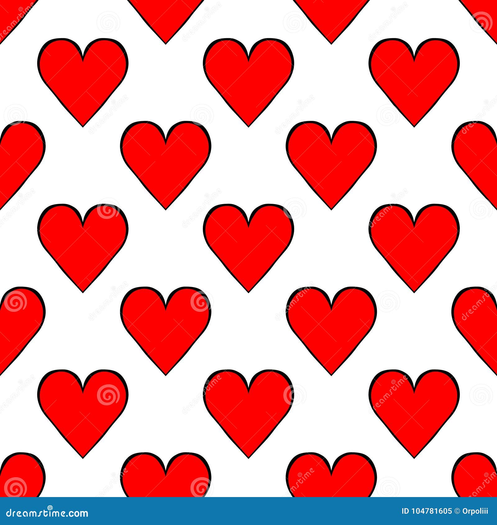 Seamless Pattern Playing Cards Suit Hearts Vector Illustration Stock ...