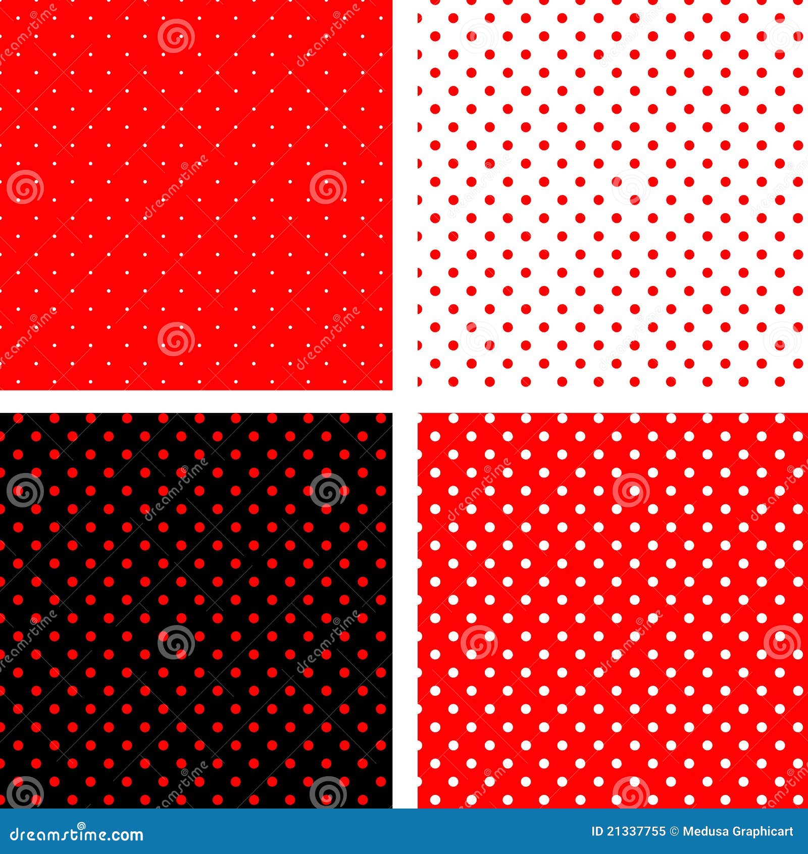 Seamless Pattern Pois Red and Black Stock Vector - Illustration of ...