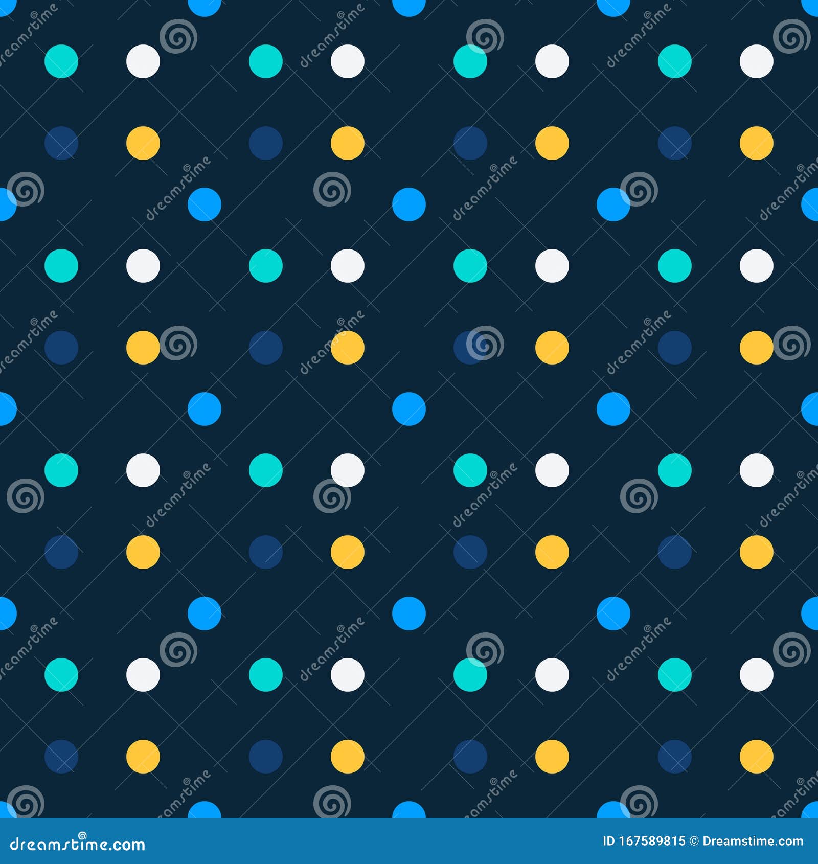 Seamless Pattern, Polka Dot Wallpaper Stock Illustration - Illustration ...