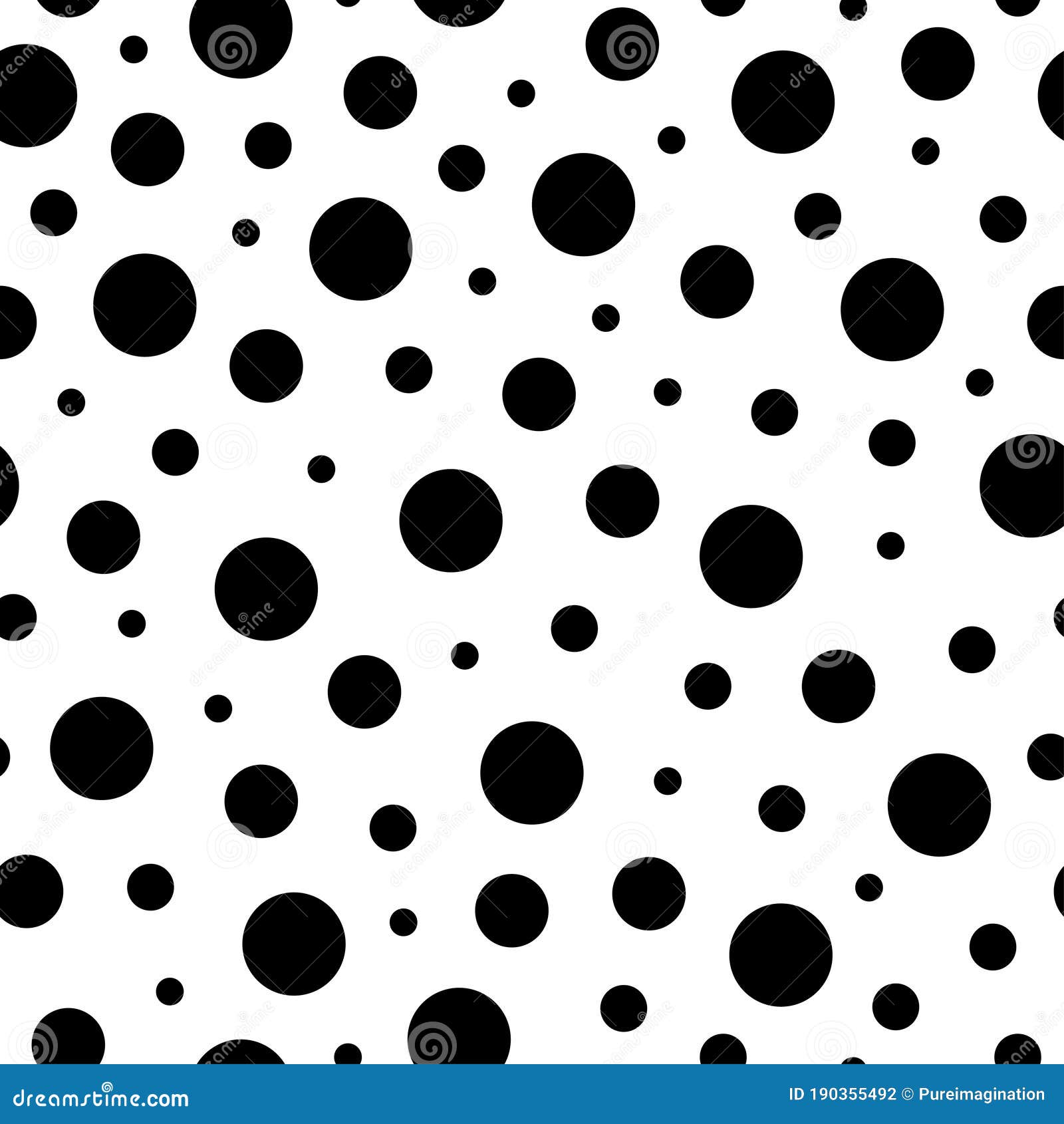 Seamless Pattern with Polka Dot, Vector Stock Vector - Illustration of ...