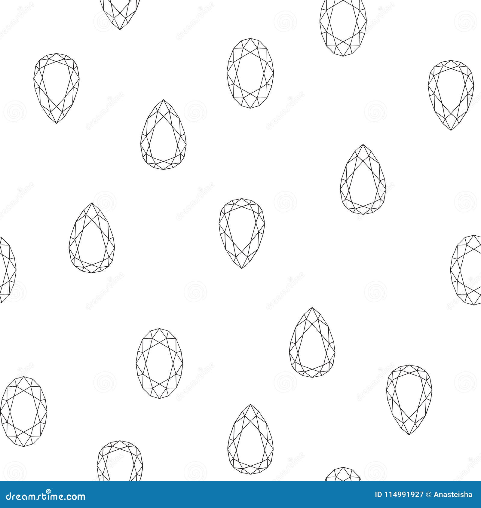 Seamless Pattern with Polygonal Diamond Shapes . Vector Background ...