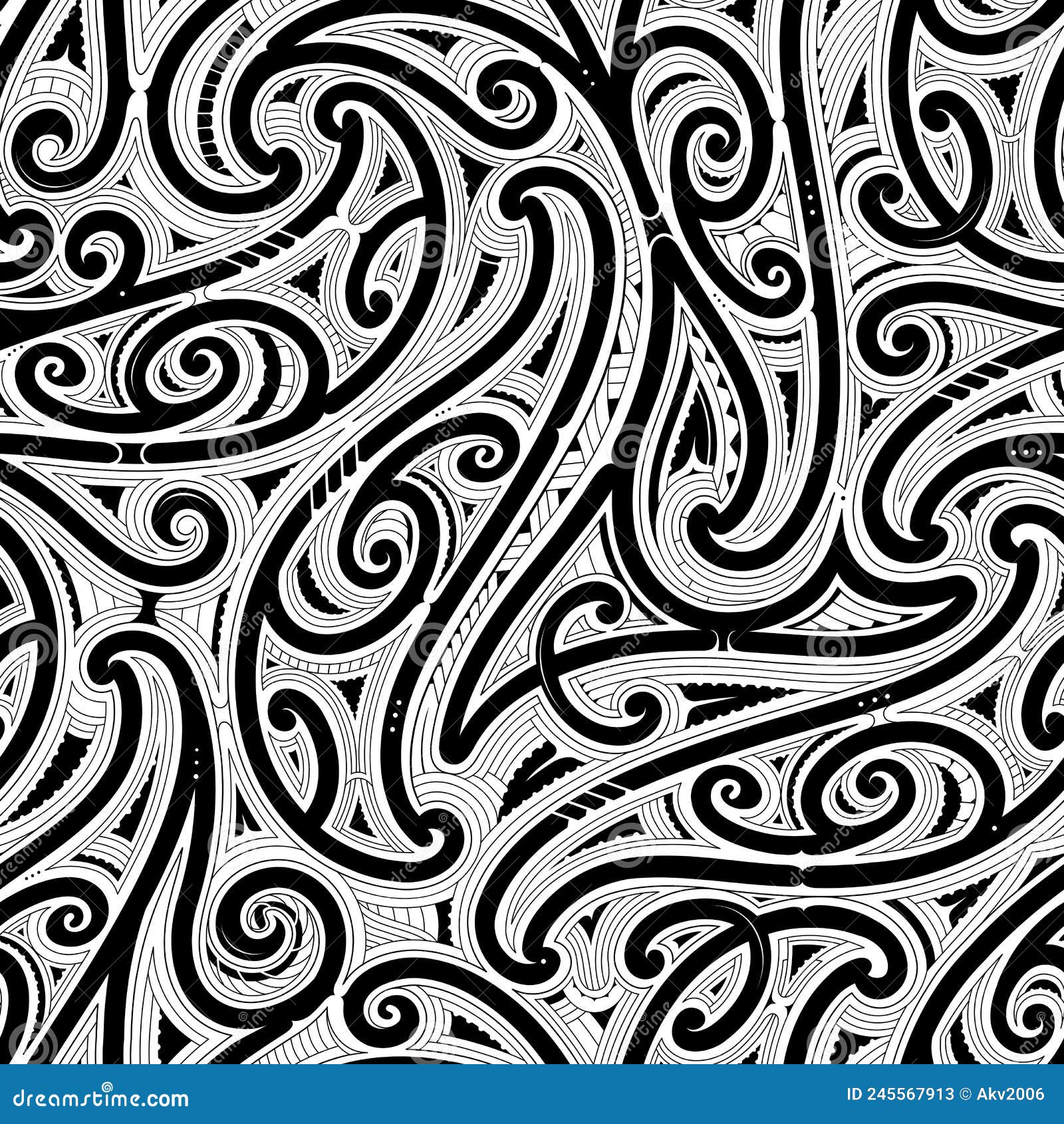 Seamless Pattern Polynesian Origin Stock Vector - Illustration of ...