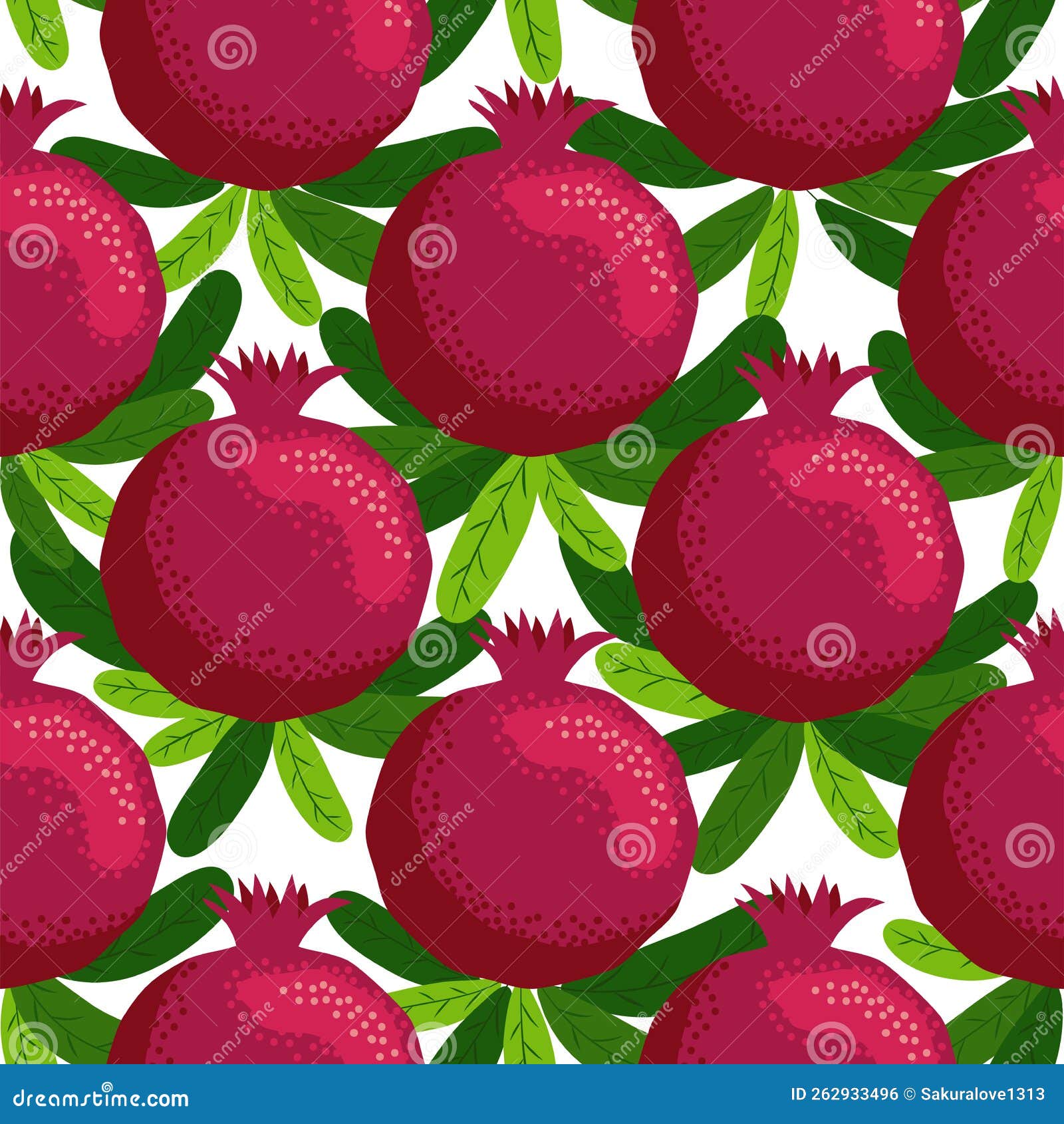 Seamless Pattern with Pomegranates. Decorative Patterns of the ...