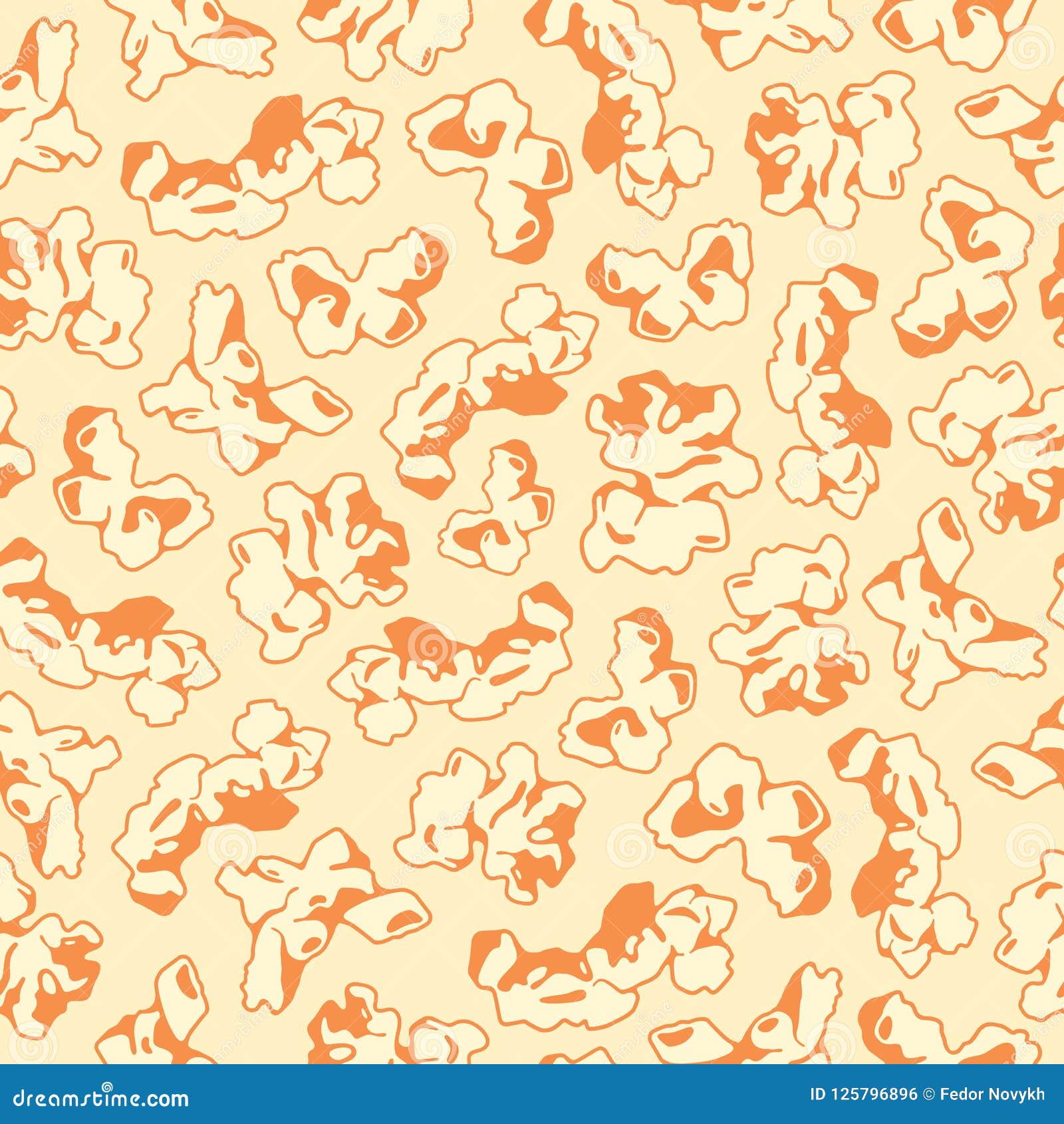 Seamless Pattern for Popcorn Packaging Stock Vector - Illustration of ...