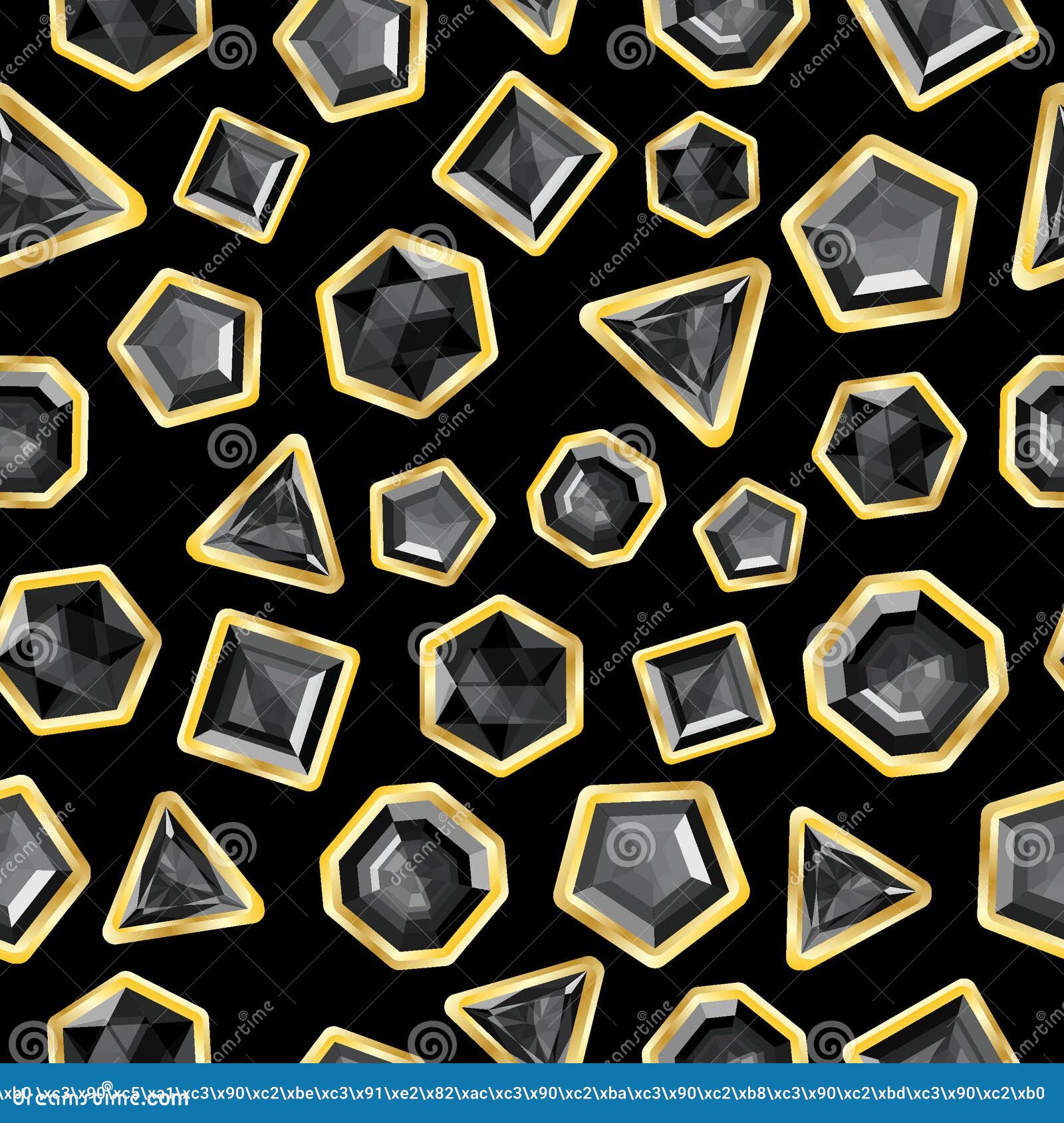 Seamless Pattern with Precious Stones Stock Vector - Illustration of ...