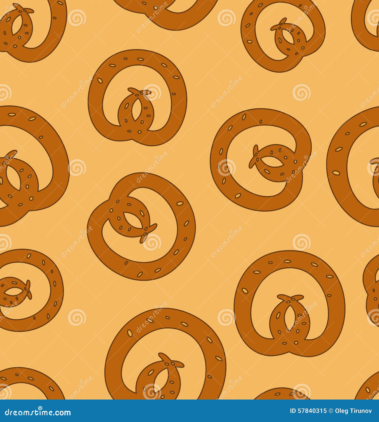 Seamless Pattern Pretzel Background Stock Vector - Illustration of knot ...