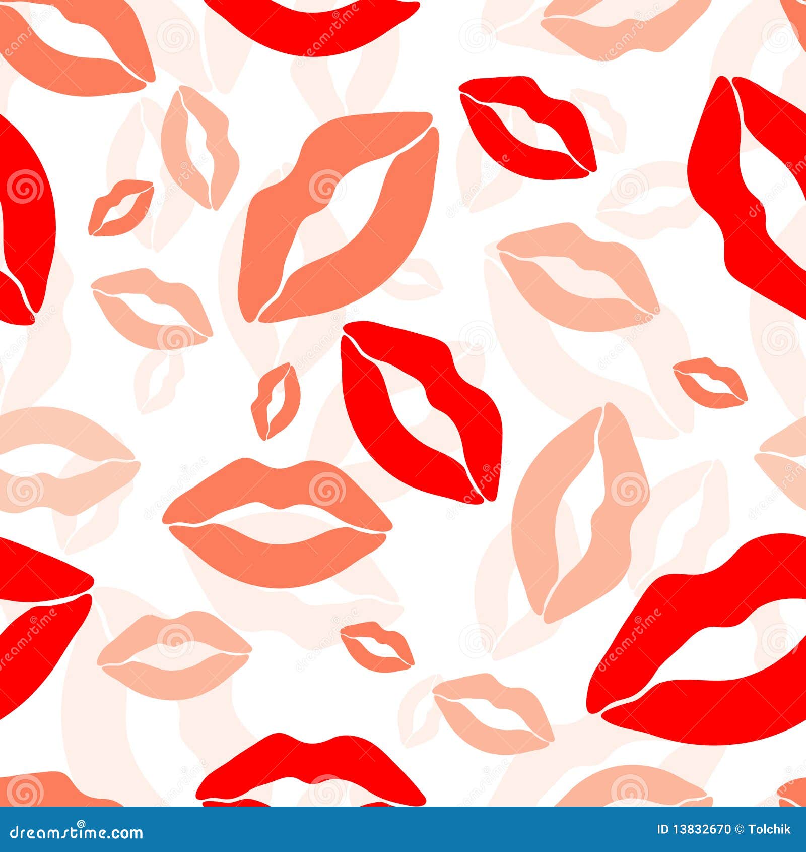 Seamless Pattern, Print of Lips, Stock Vector - Illustration of ...