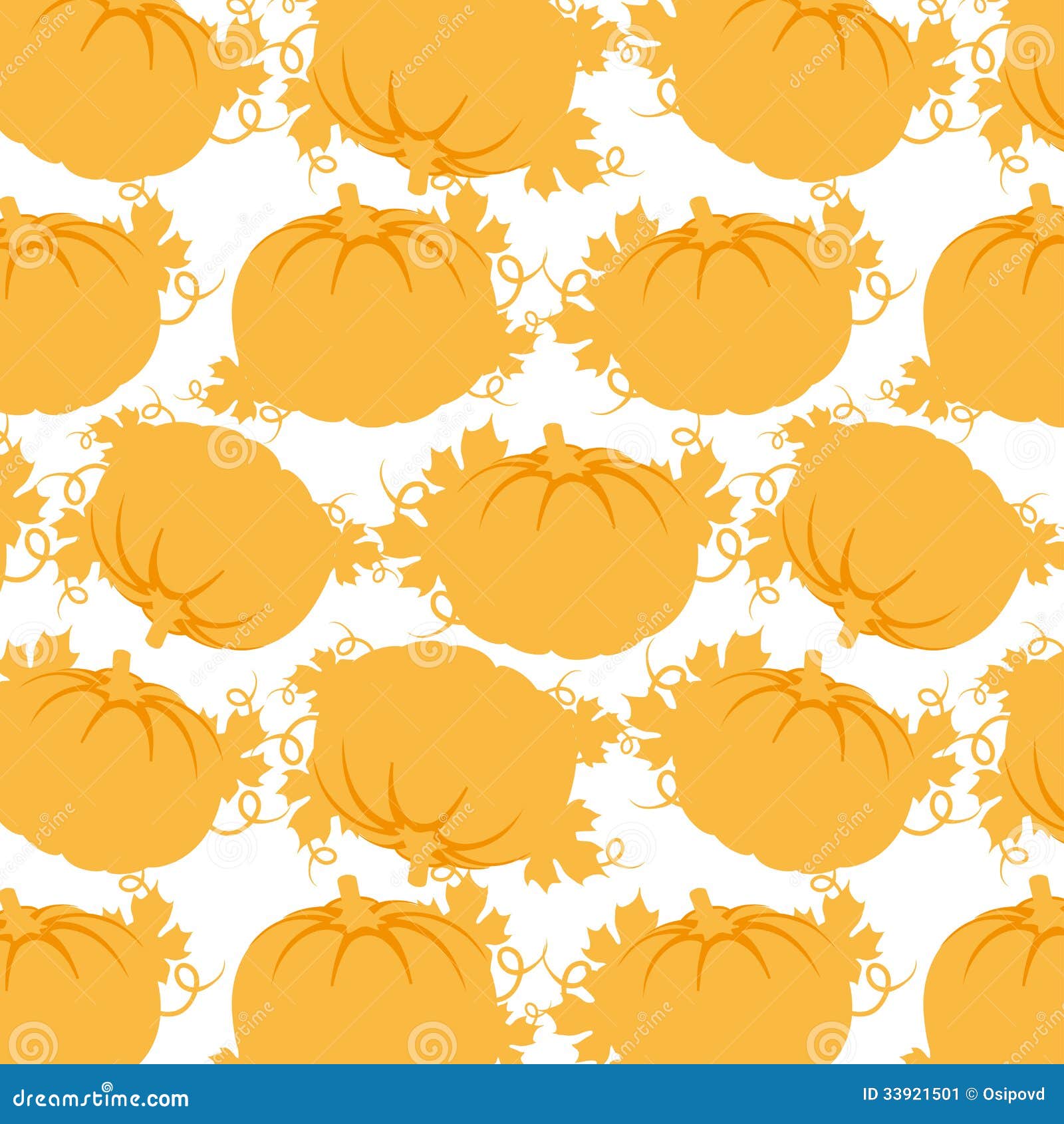 Seamless Pattern of Pumpkins on a White Background Stock Vector ...