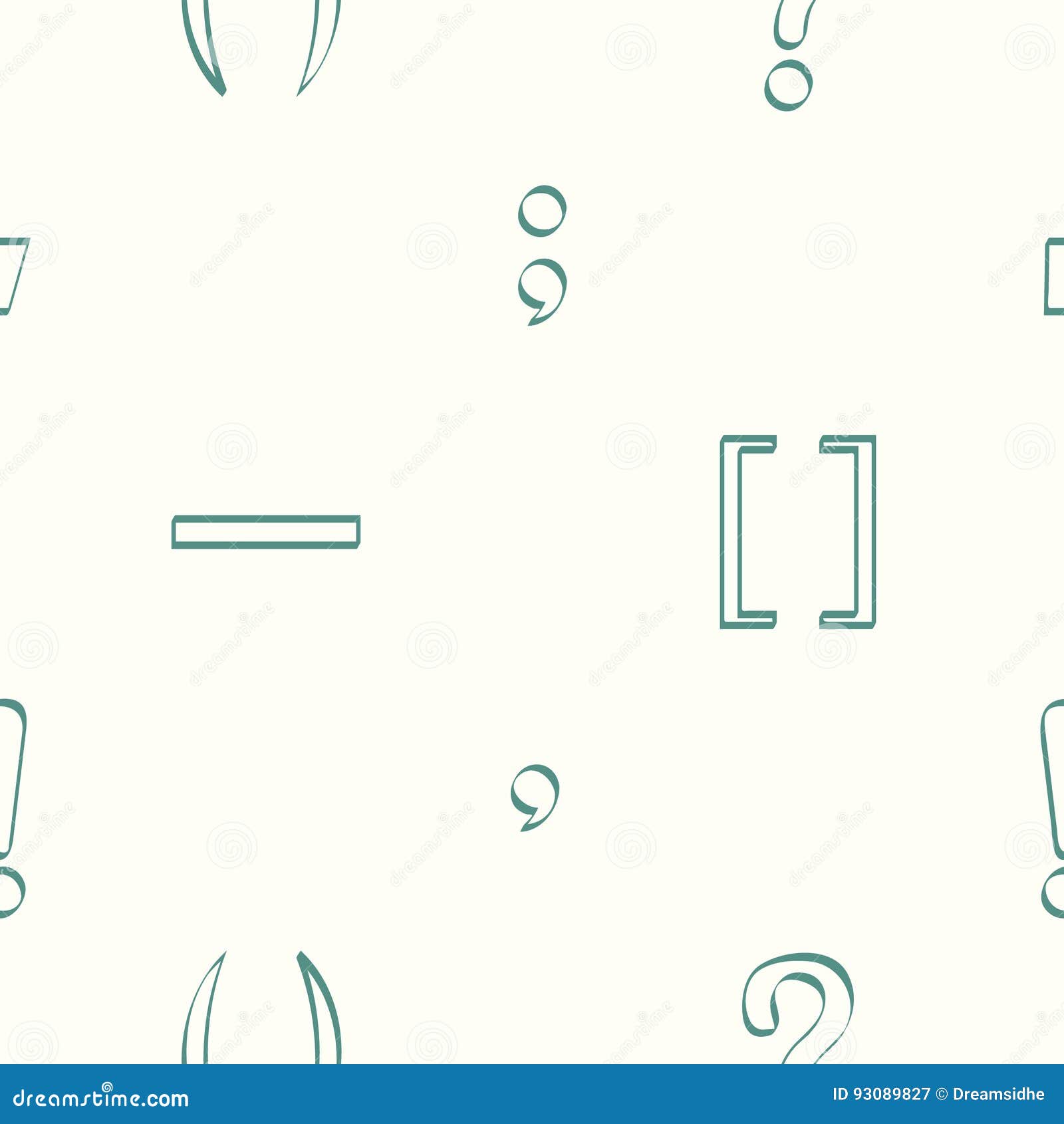 Seamless Pattern with Punctuation Marks Stock Vector - Illustration of ...