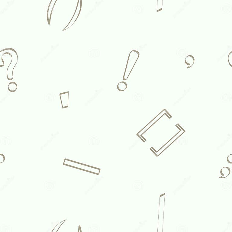 Seamless Pattern with Punctuation Marks Stock Vector - Illustration of ...