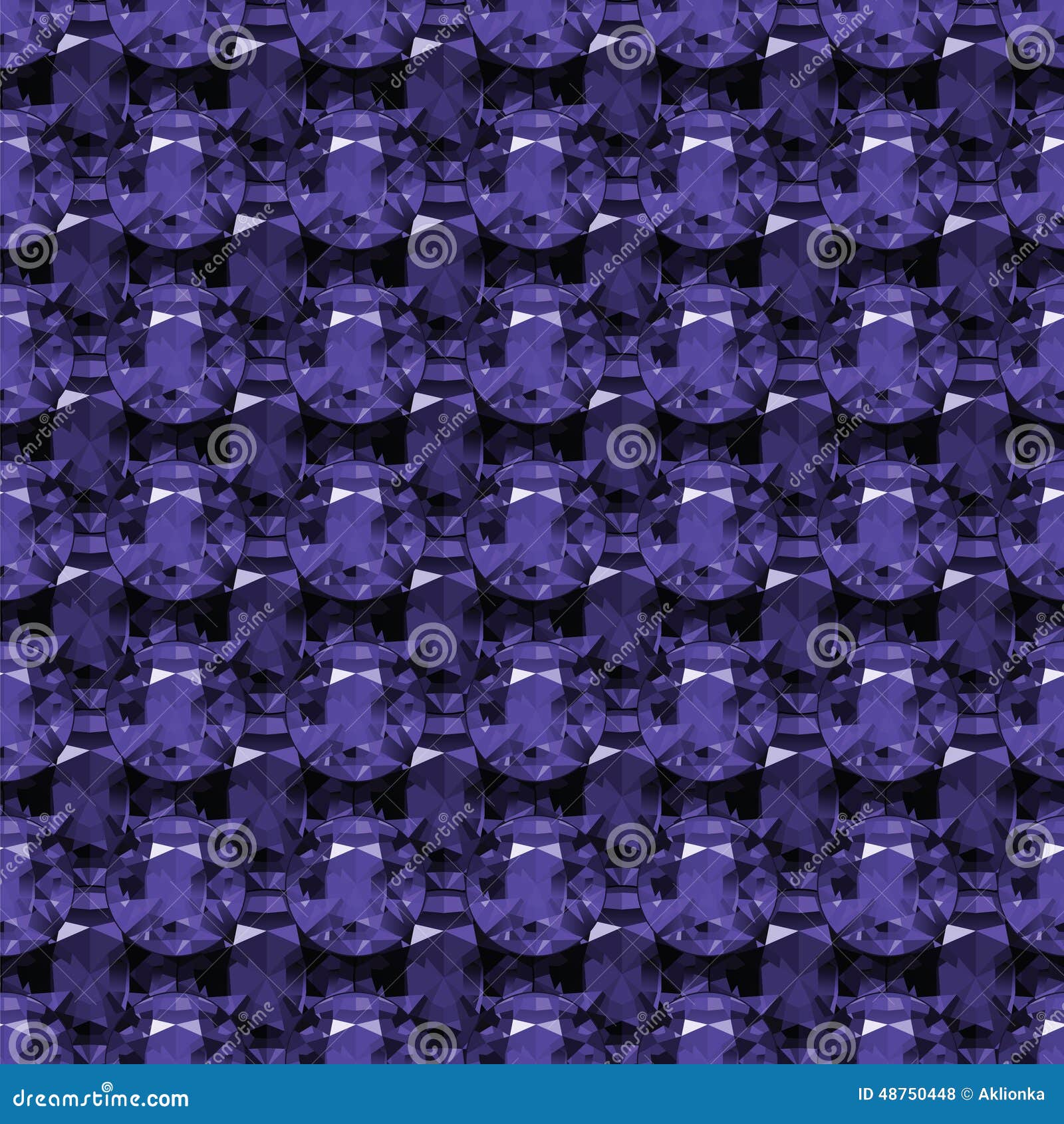 Seamless Pattern of Purple Amethyst Stock Vector - Illustration of ...