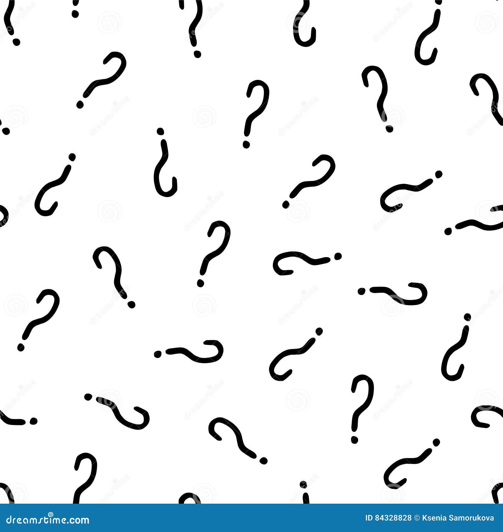 Seamless Pattern - Question Mark Stock Vector - Illustration of simple ...