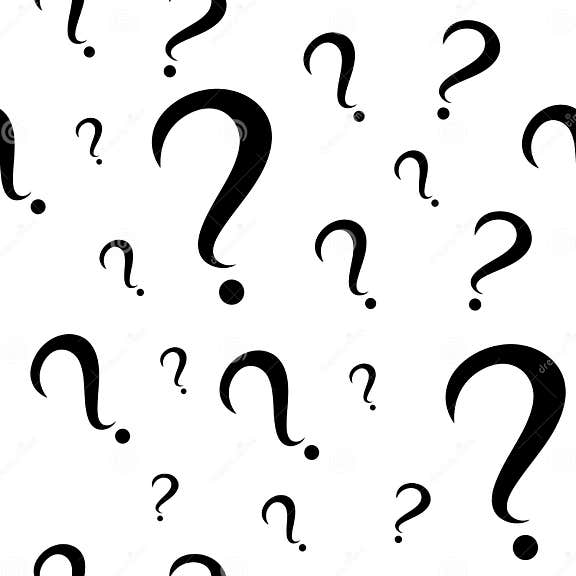 Seamless Pattern with Question Marks. Different Sizes. Vector ...