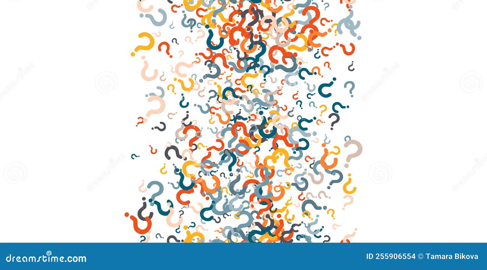 Seamless Pattern of Color Question Marks Stock Vector - Illustration of ...