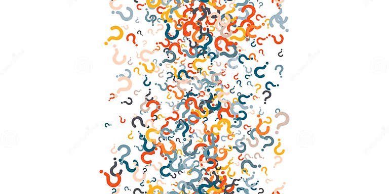 Seamless Pattern of Color Question Marks Stock Vector - Illustration of ...