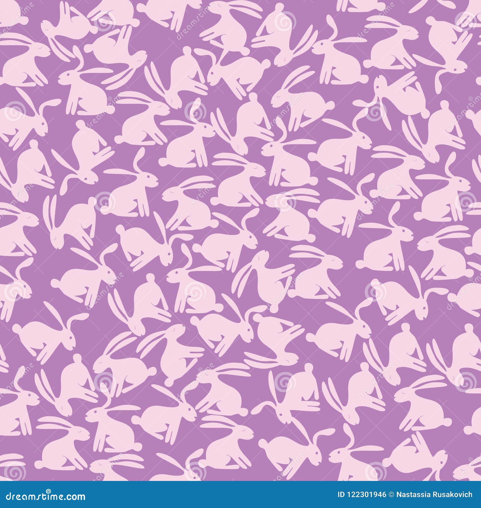Seamless Pattern with Rabbits. Stock Vector - Illustration of child ...