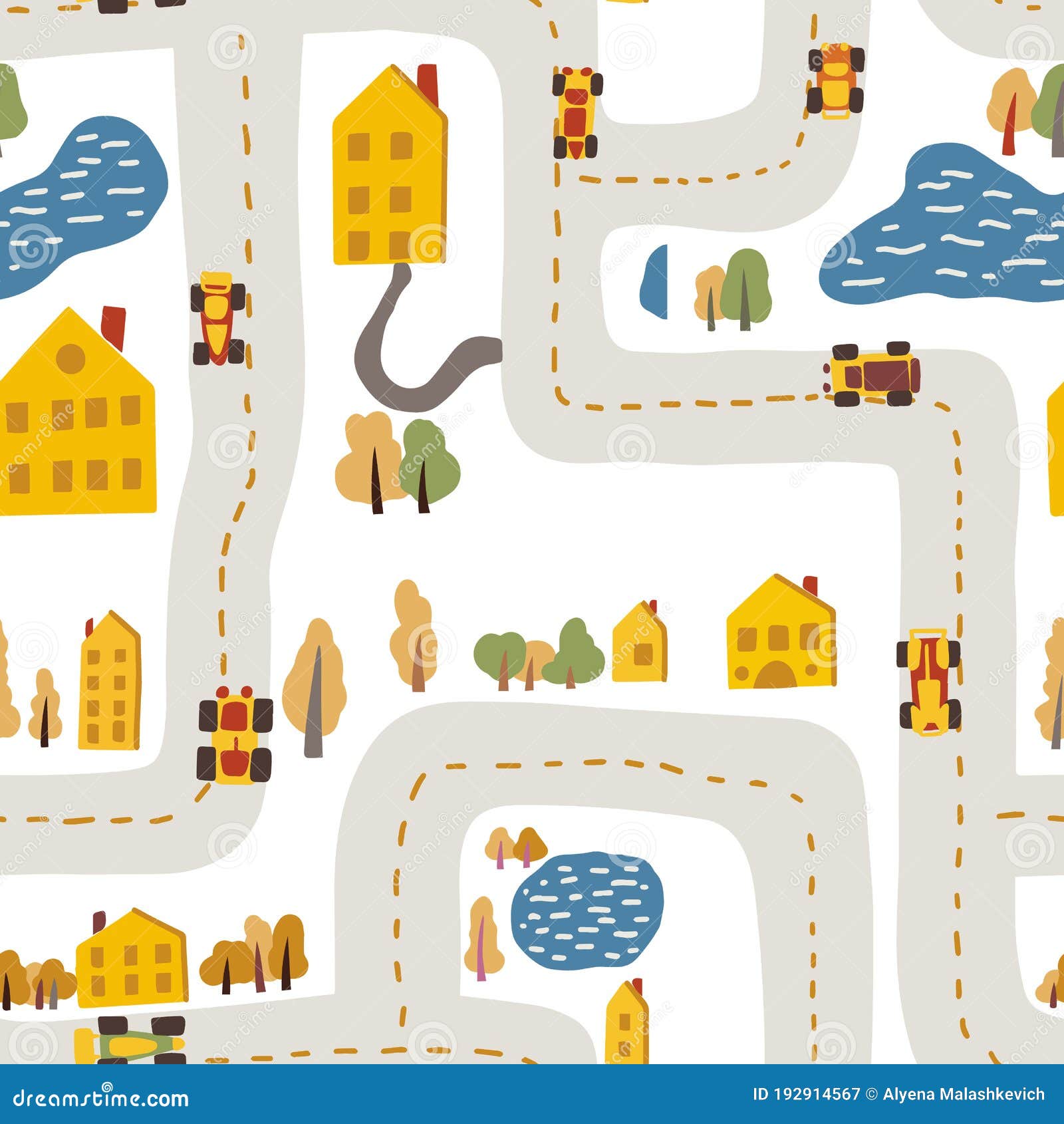 Seamless Pattern with Racing Cars. Vector Illustration Stock Vector ...