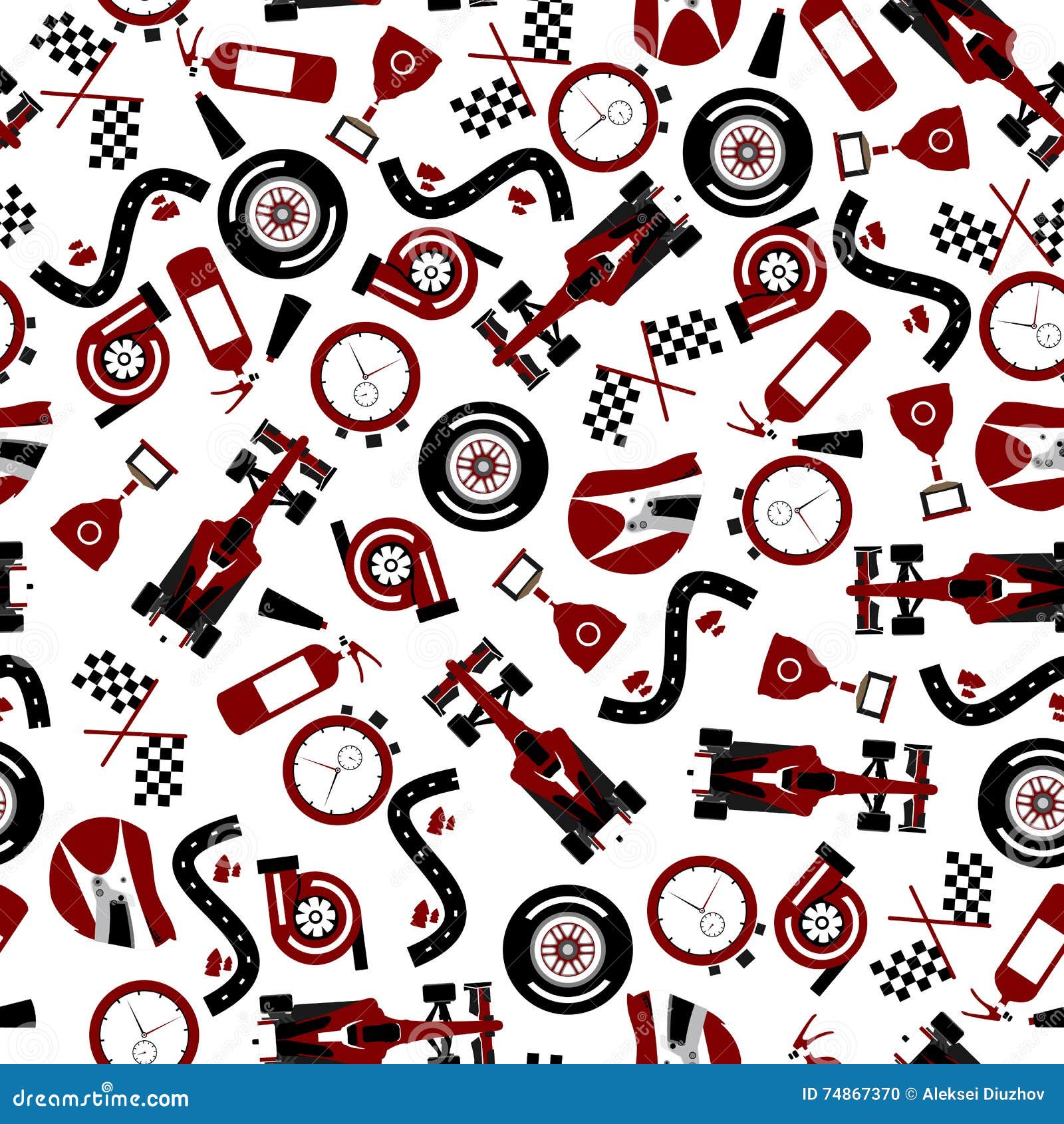 Seamless pattern racing stock vector. Illustration of design - 74867370