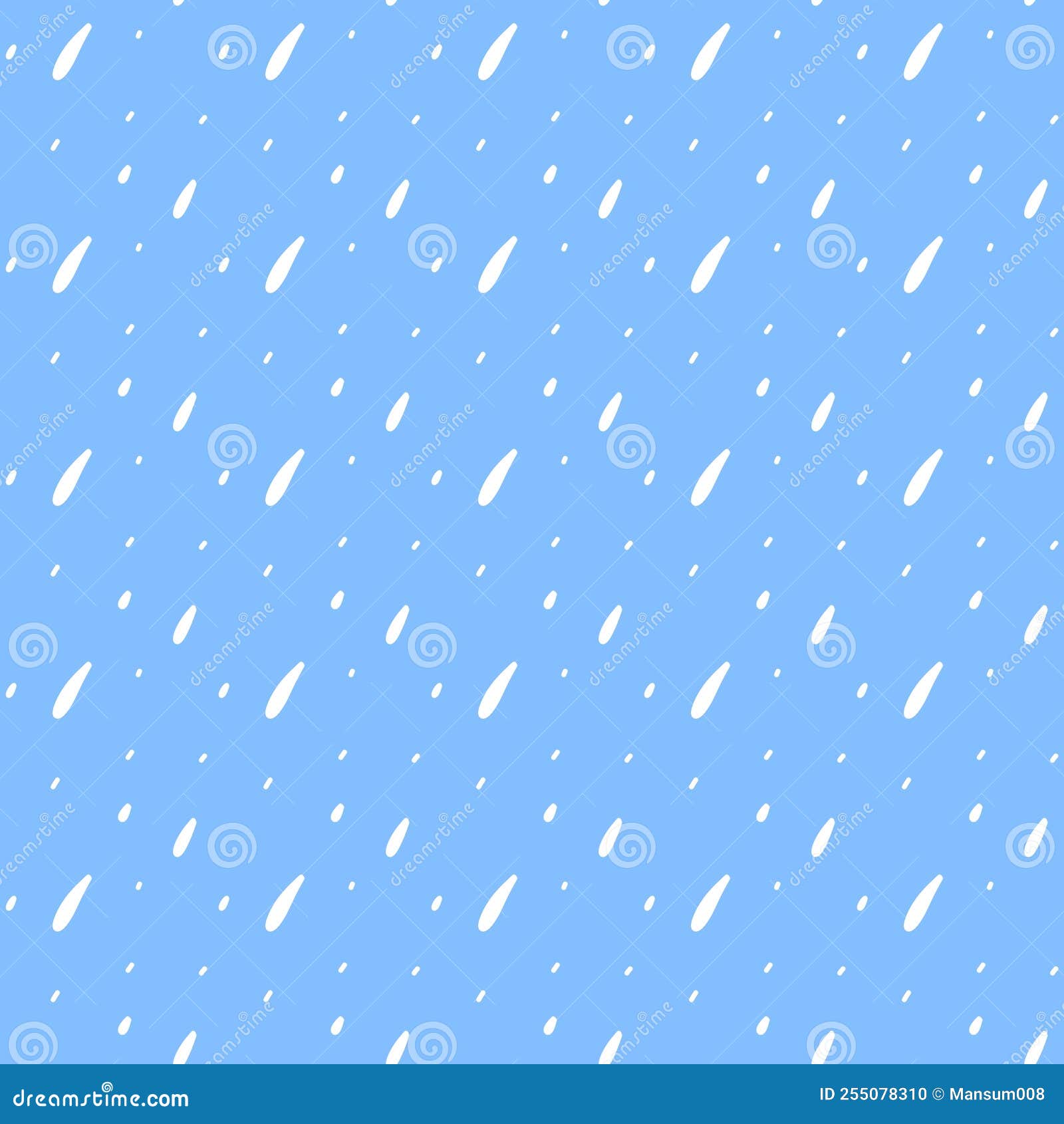 Seamless Pattern of Rain Drop Stock Illustration - Illustration of ...