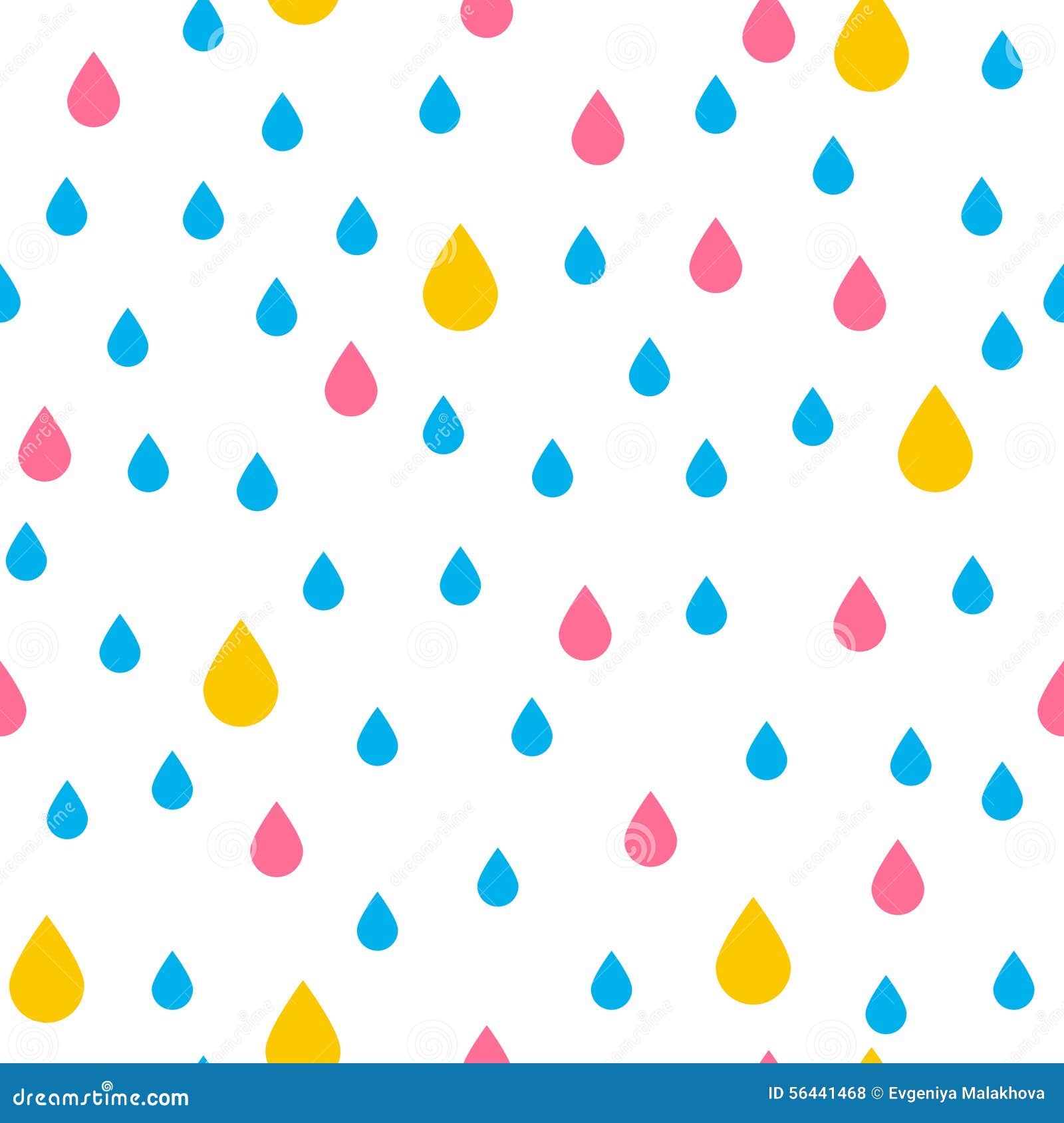 Seamless Pattern with Rain Drops Stock Vector - Illustration of weather ...