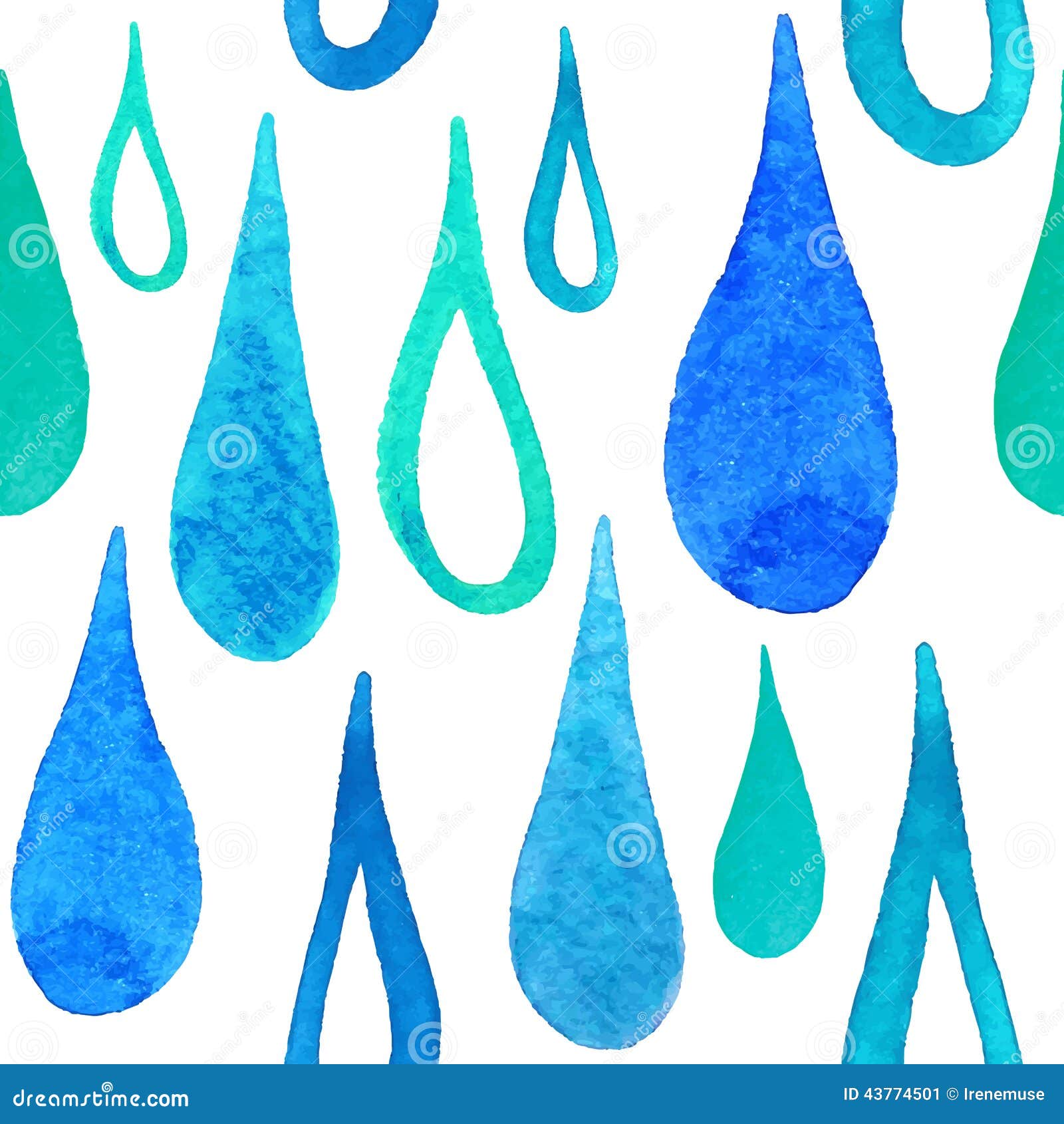 Seamless Pattern with Rain Drops Stock Vector - Illustration of nature ...