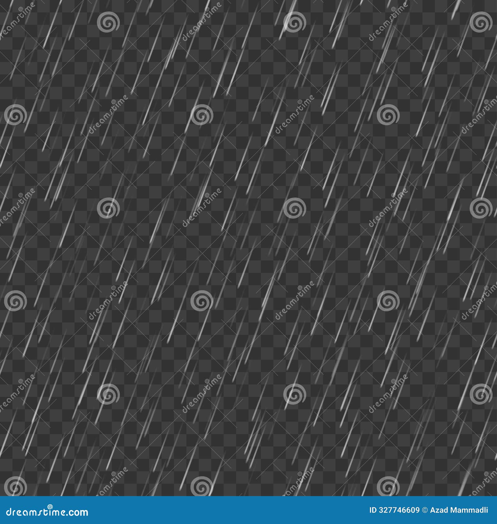 Seamless Pattern of Rain on Transparent Background, Ideal for Overlays ...