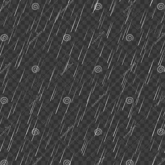 Seamless Pattern of Rain on Transparent Background, Ideal for Overlays ...