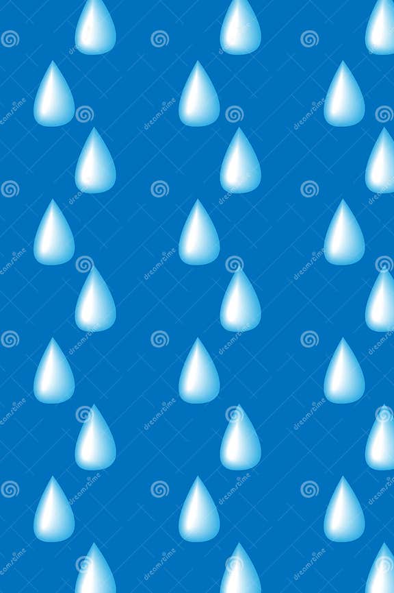 Seamless Pattern with Raindrop on Blue Background Stock Vector ...
