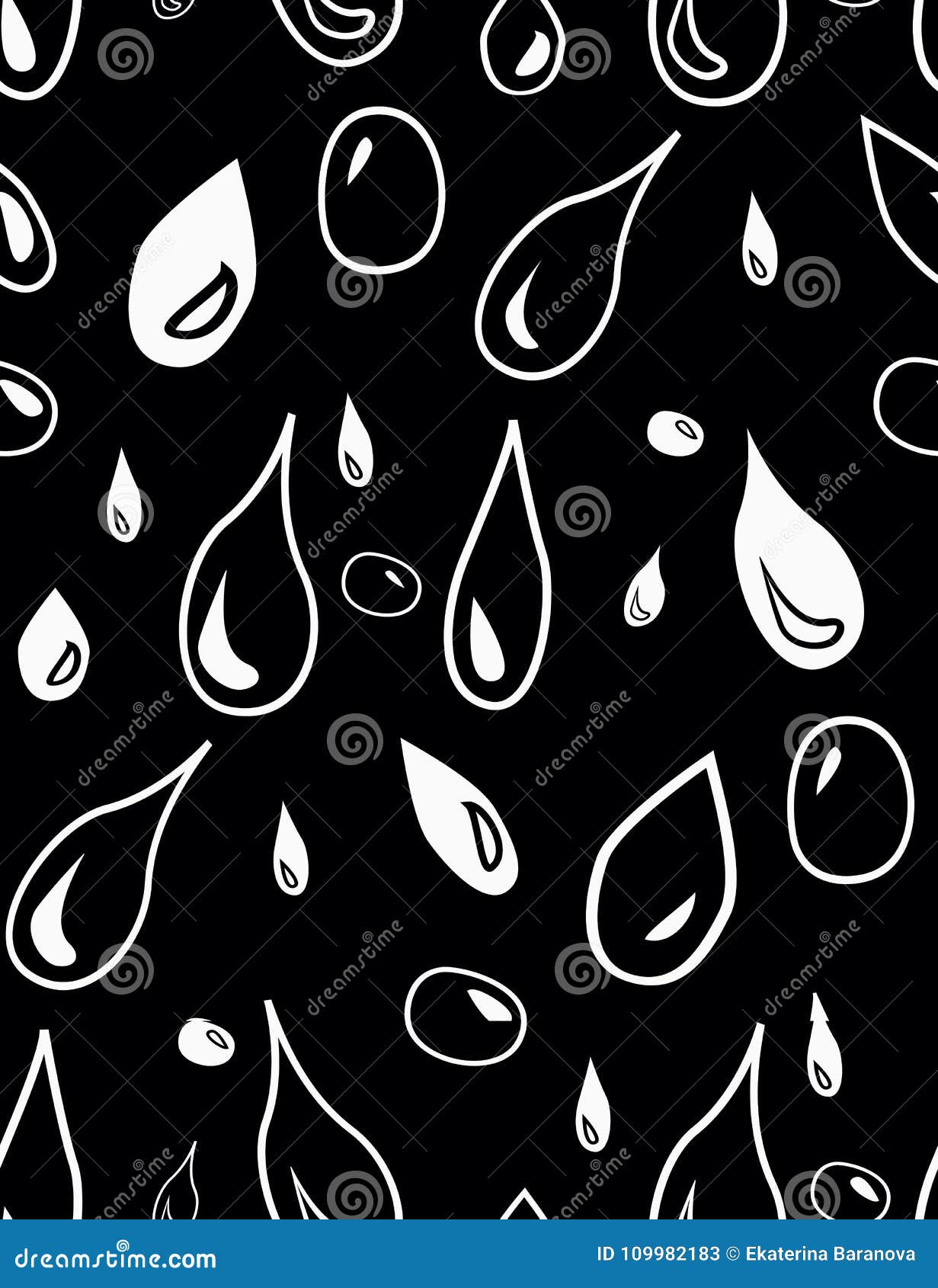 Black drops rain pattern stock vector. Illustration of abstract - 109982183