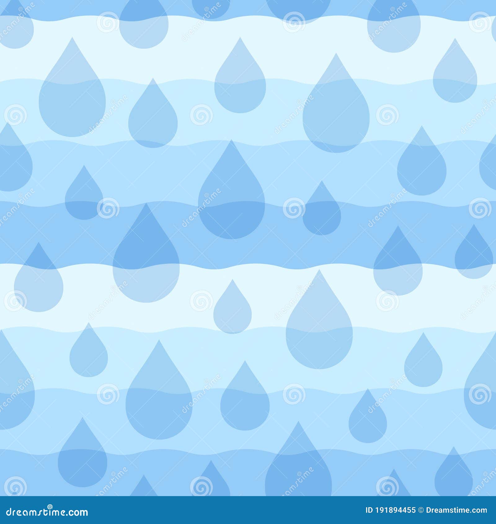 Seamless Repeating Pattern of Raindrops Stock Illustration ...