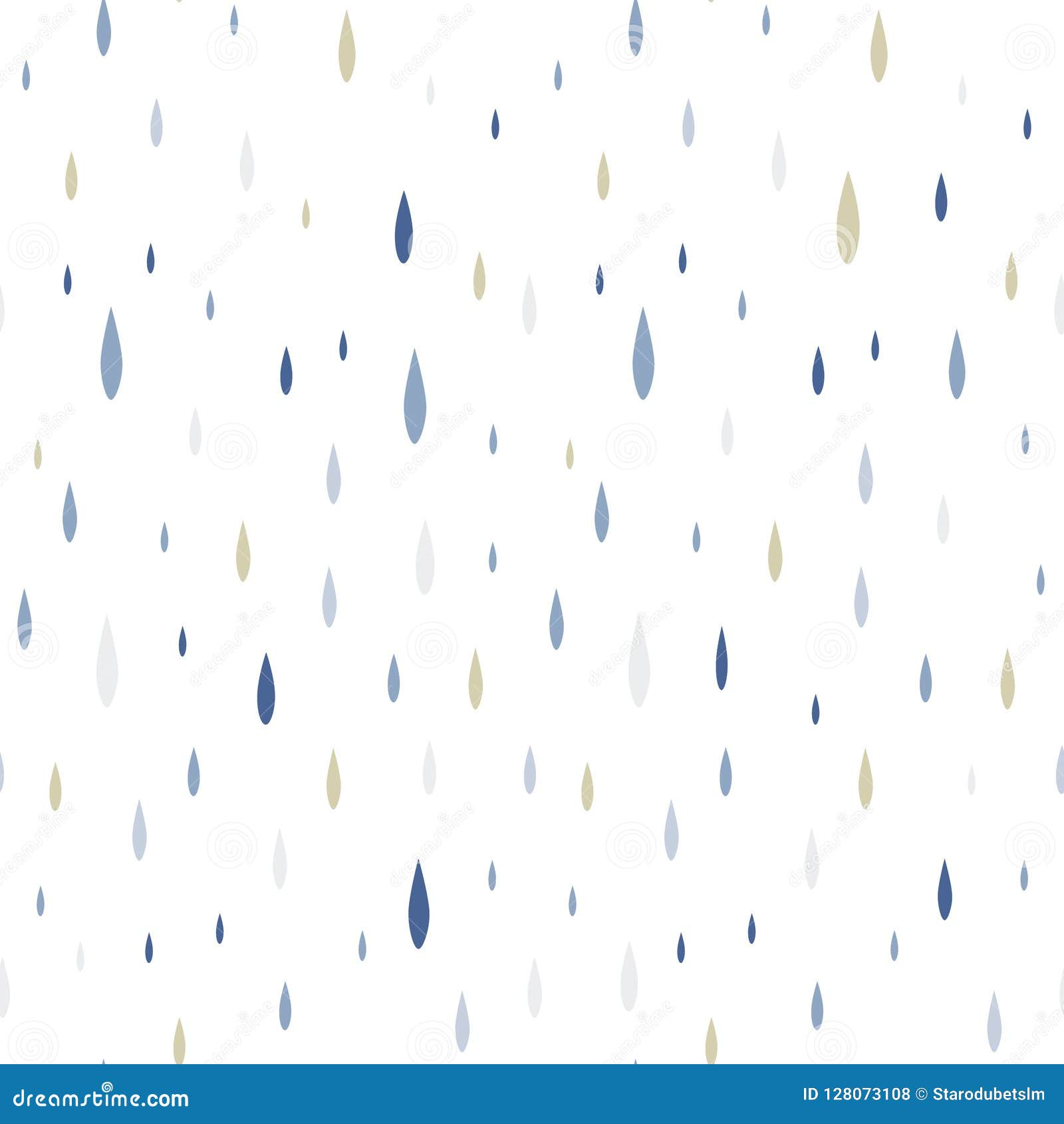Seamless Pattern of Raindrops Stock Vector - Illustration of industrial ...