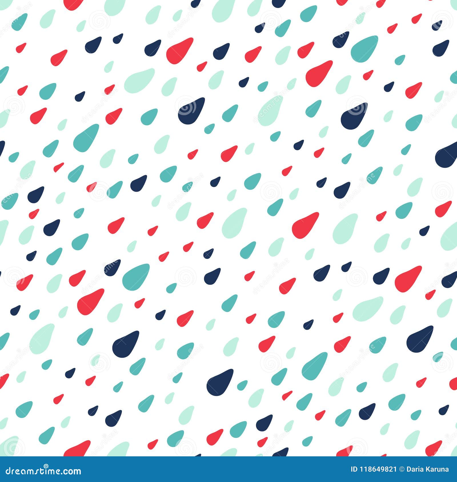 Seamless Pattern with Raindrops. Rainy Days Stock Vector - Illustration ...
