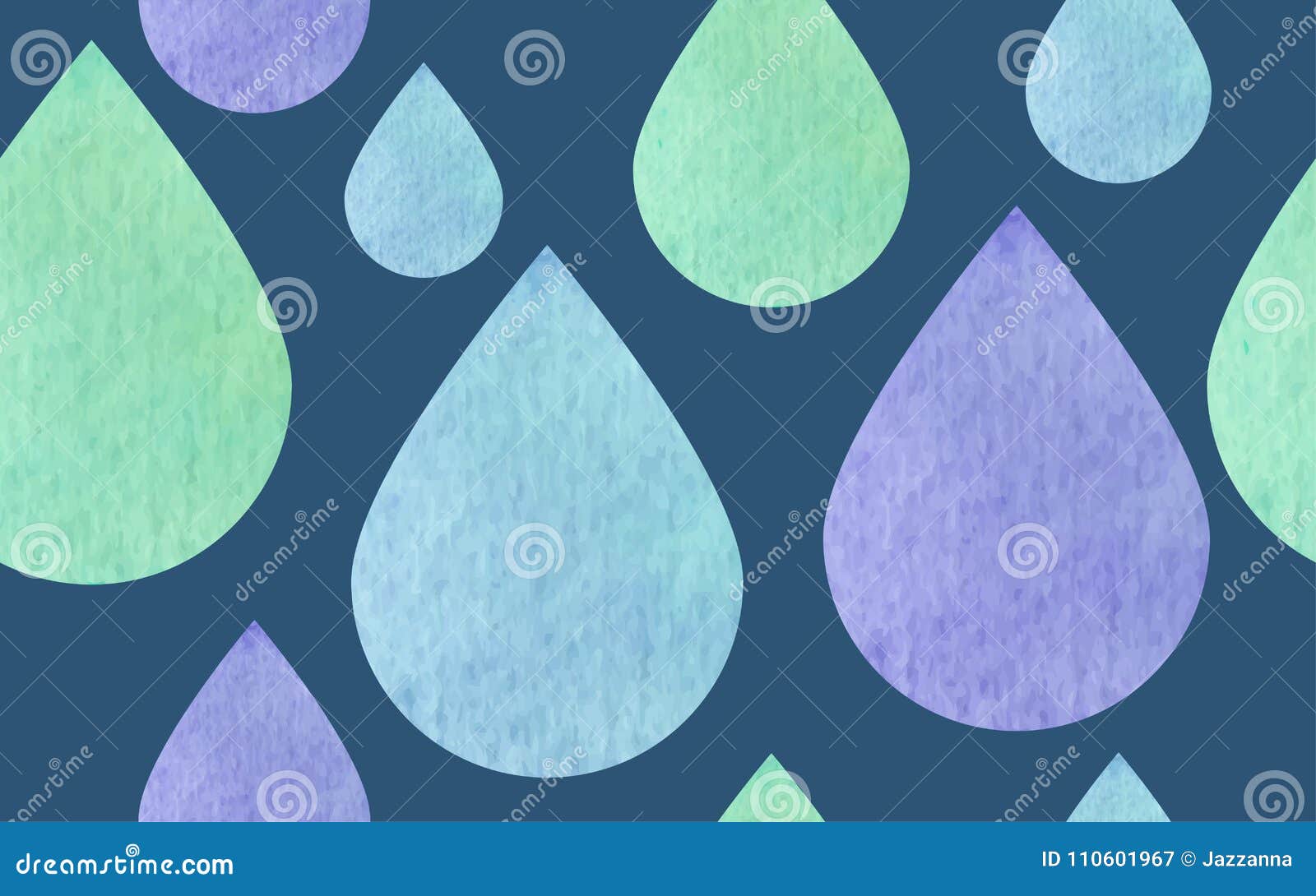 Seamless Pattern Raindrops Textured Stock Vector - Illustration of drop ...