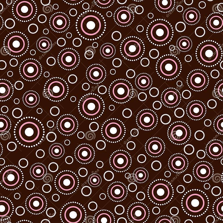 Seamless Pattern with Random Round Elements. White Pink Circular ...