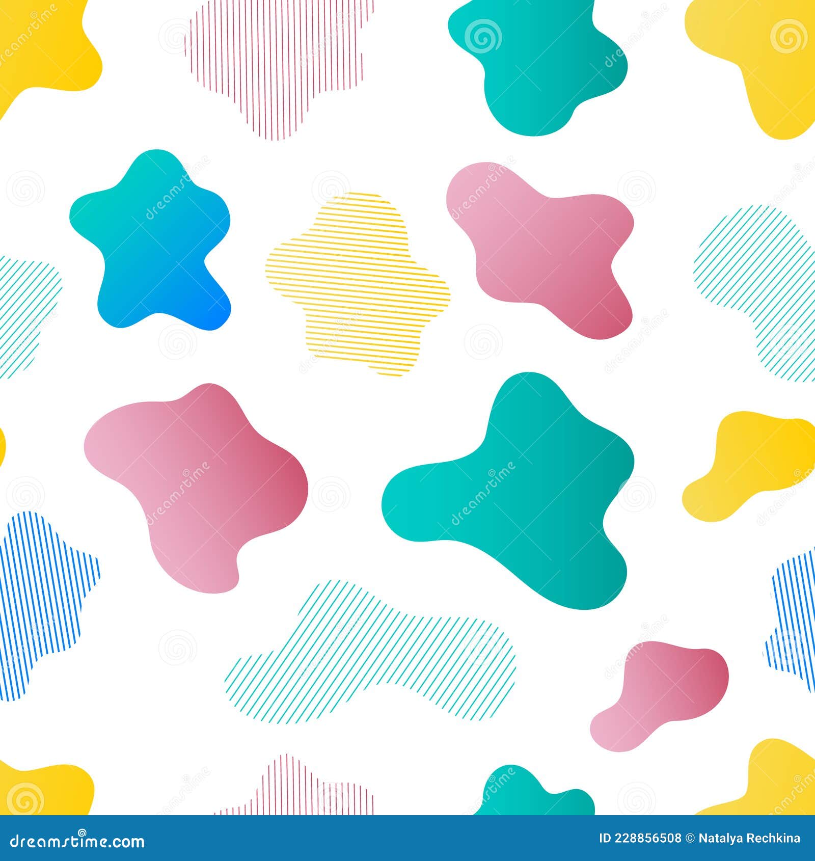 Seamless Pattern of Random Spots. Colored and Striped Spot. the Spot is ...