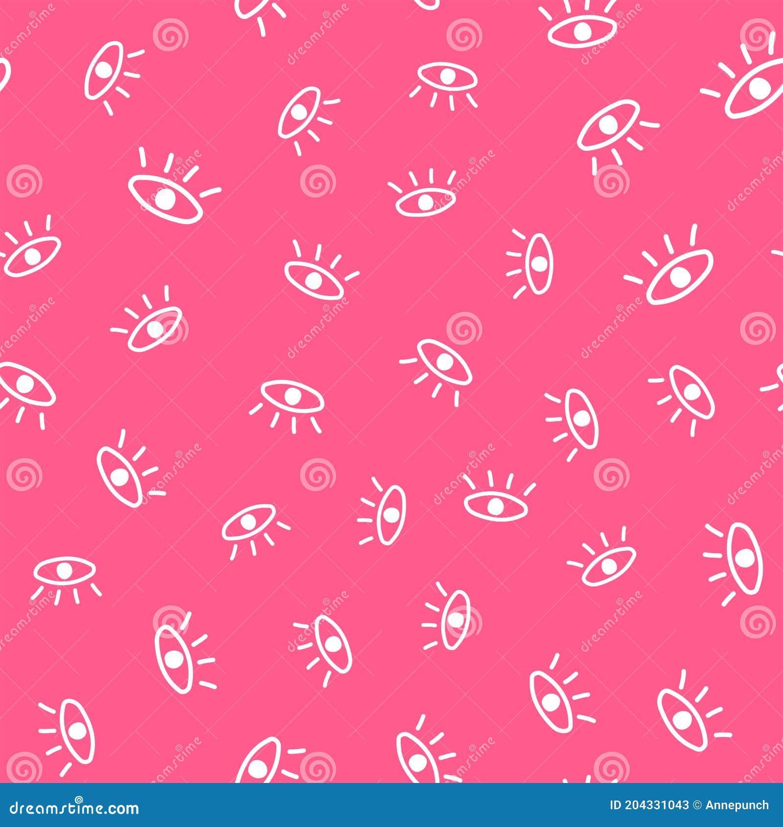 Seamless Pattern with Randomly Scattered Eyes Drawn by Hand. Doodle ...