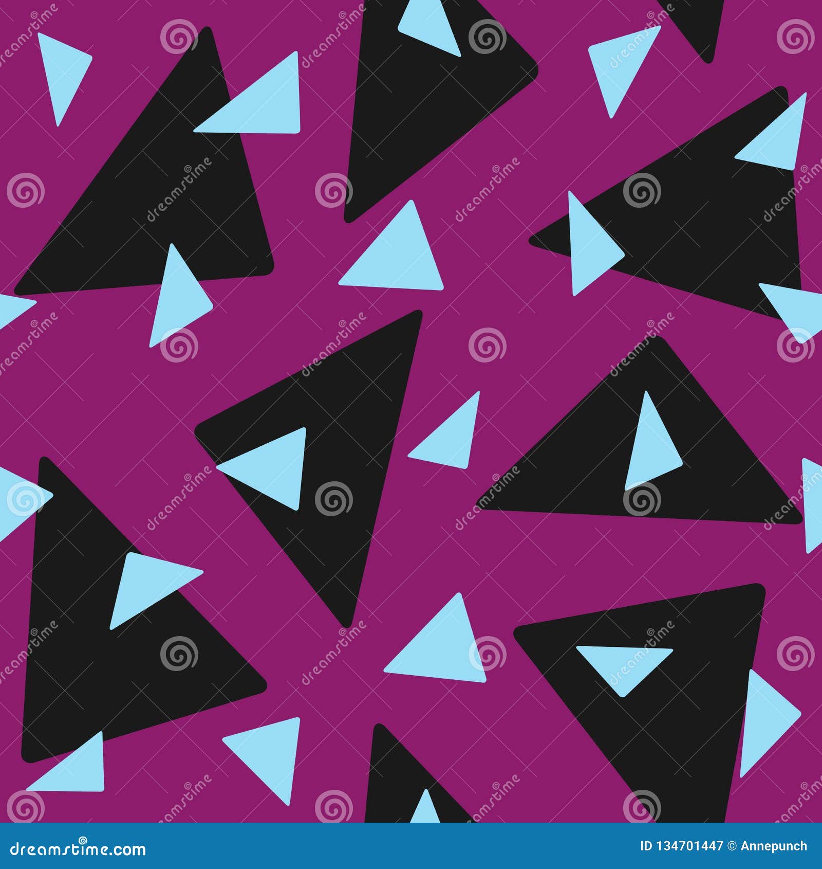 Seamless Pattern with Randomly Scattered Triangles. Stylish Geometric ...