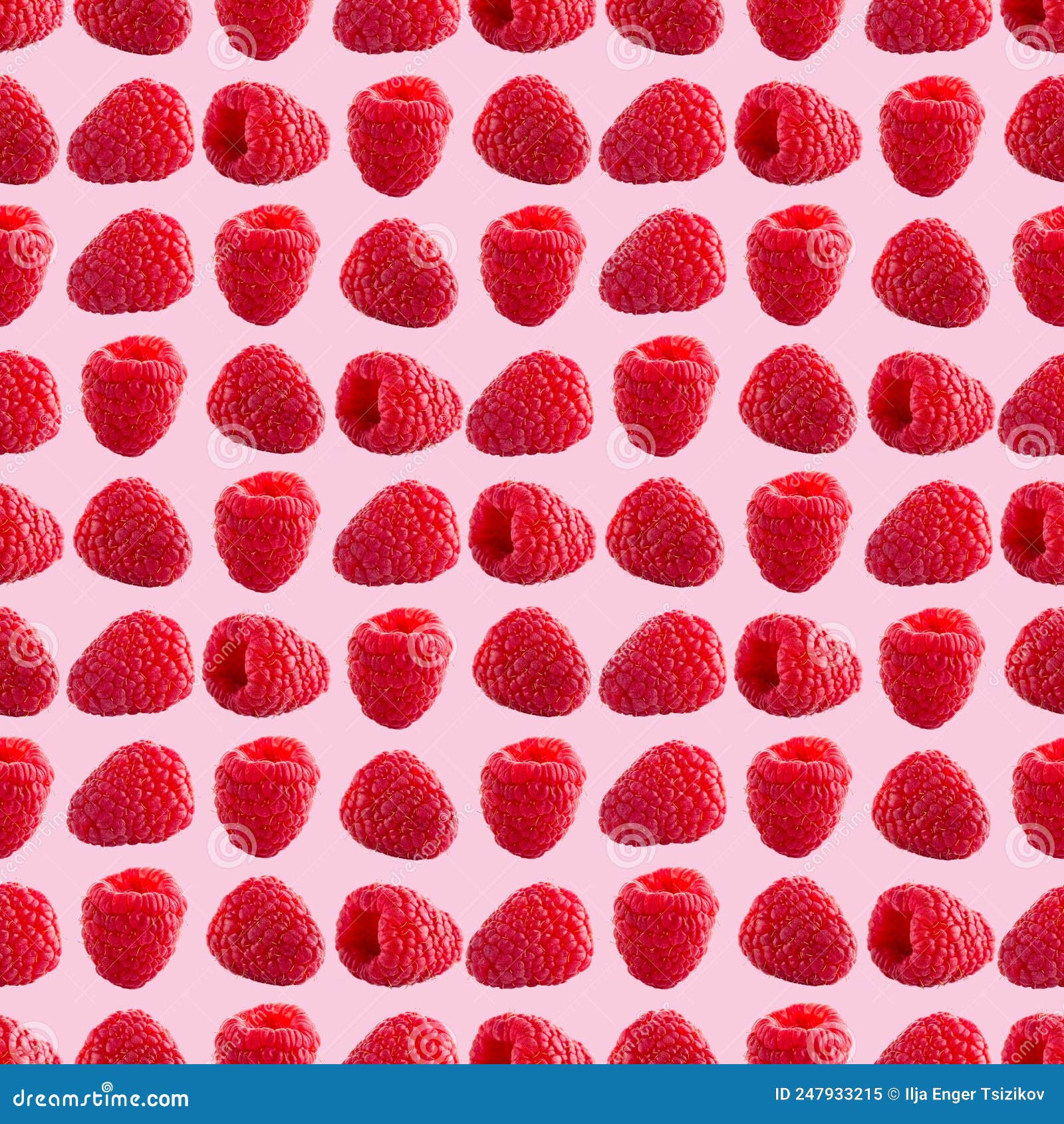 Seamless Pattern with Raspberry. Berries Abstract Background. Raspberry ...