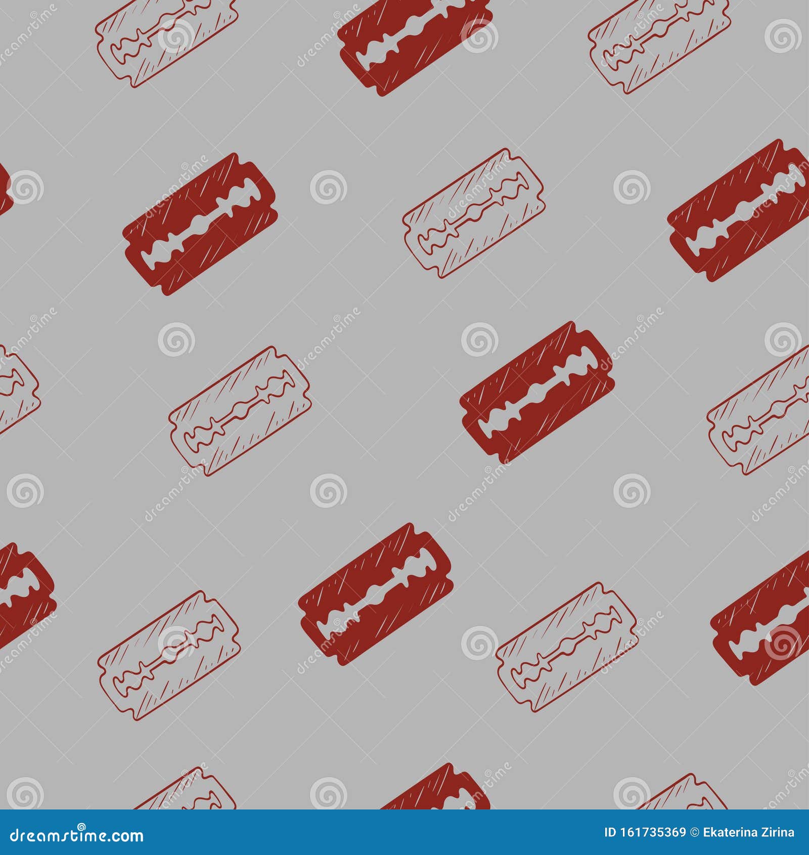 Seamless Pattern with Razor Blades. Vector Image Stock Illustration ...