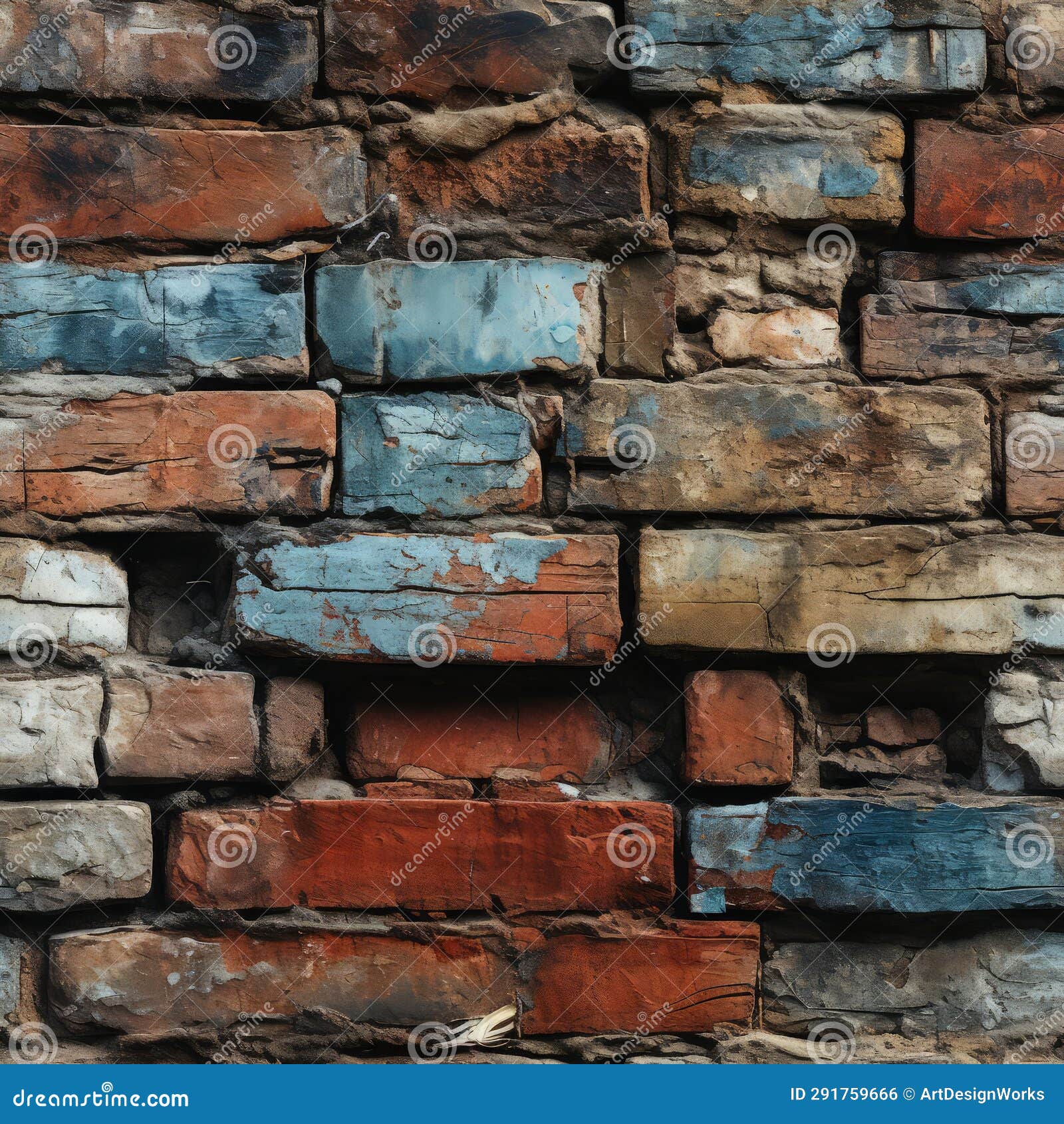 Seamless Pattern Realistic Bricks Background Stock Photo - Image of ...