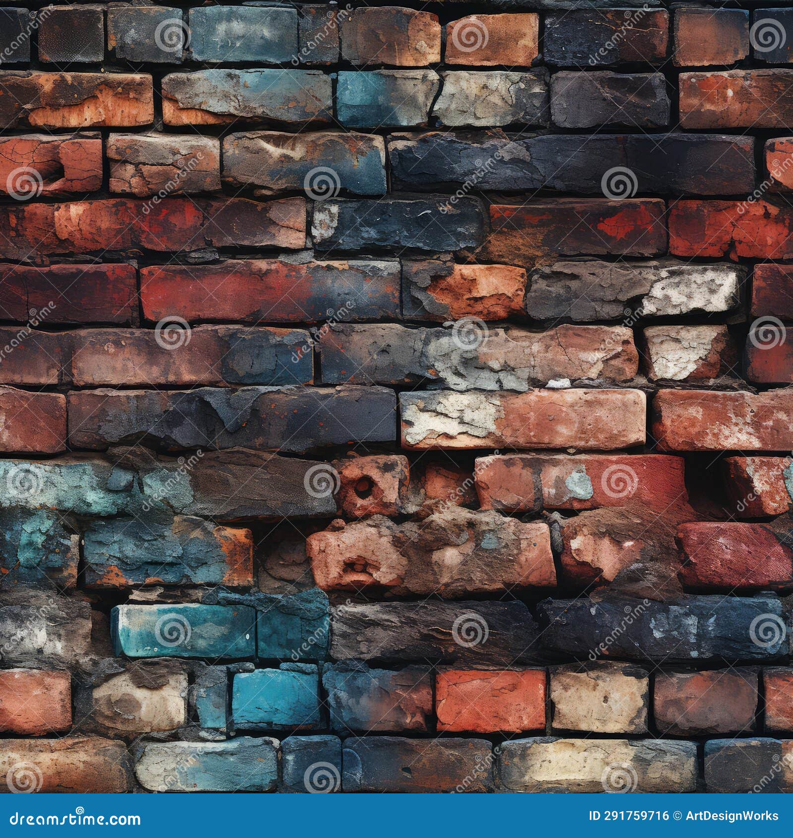 Seamless Pattern Realistic Bricks Background Stock Photo - Image of ...
