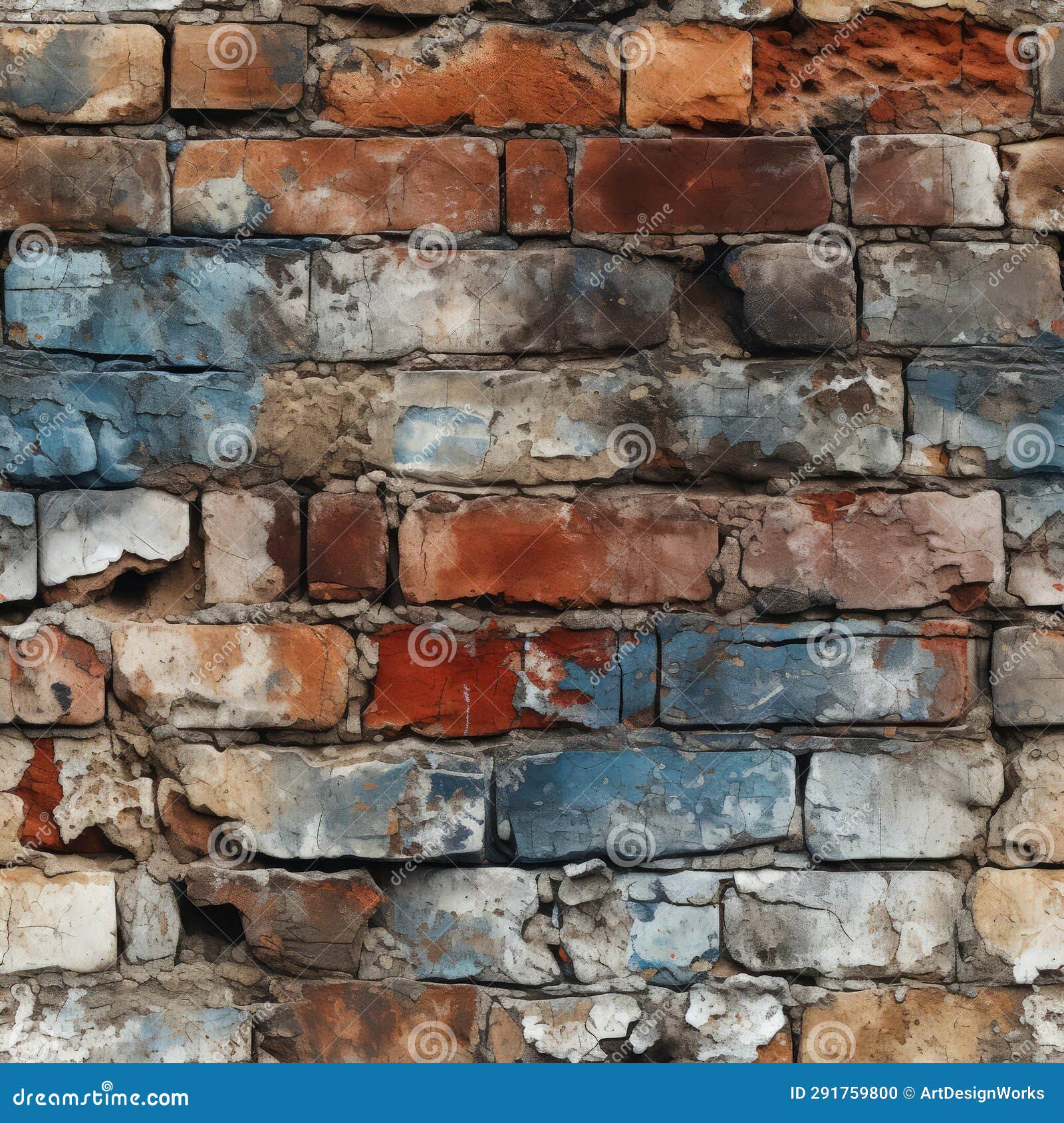 Seamless Pattern Realistic Bricks Background Stock Photo - Image of ...