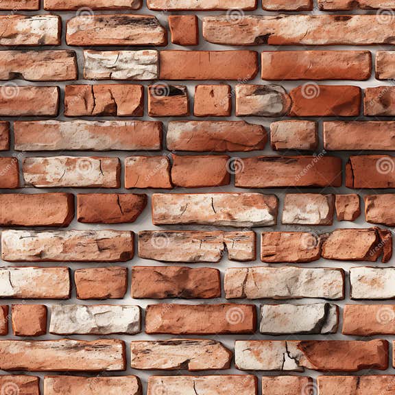 Seamless Pattern Realistic Bricks Background Stock Photo - Image of ...