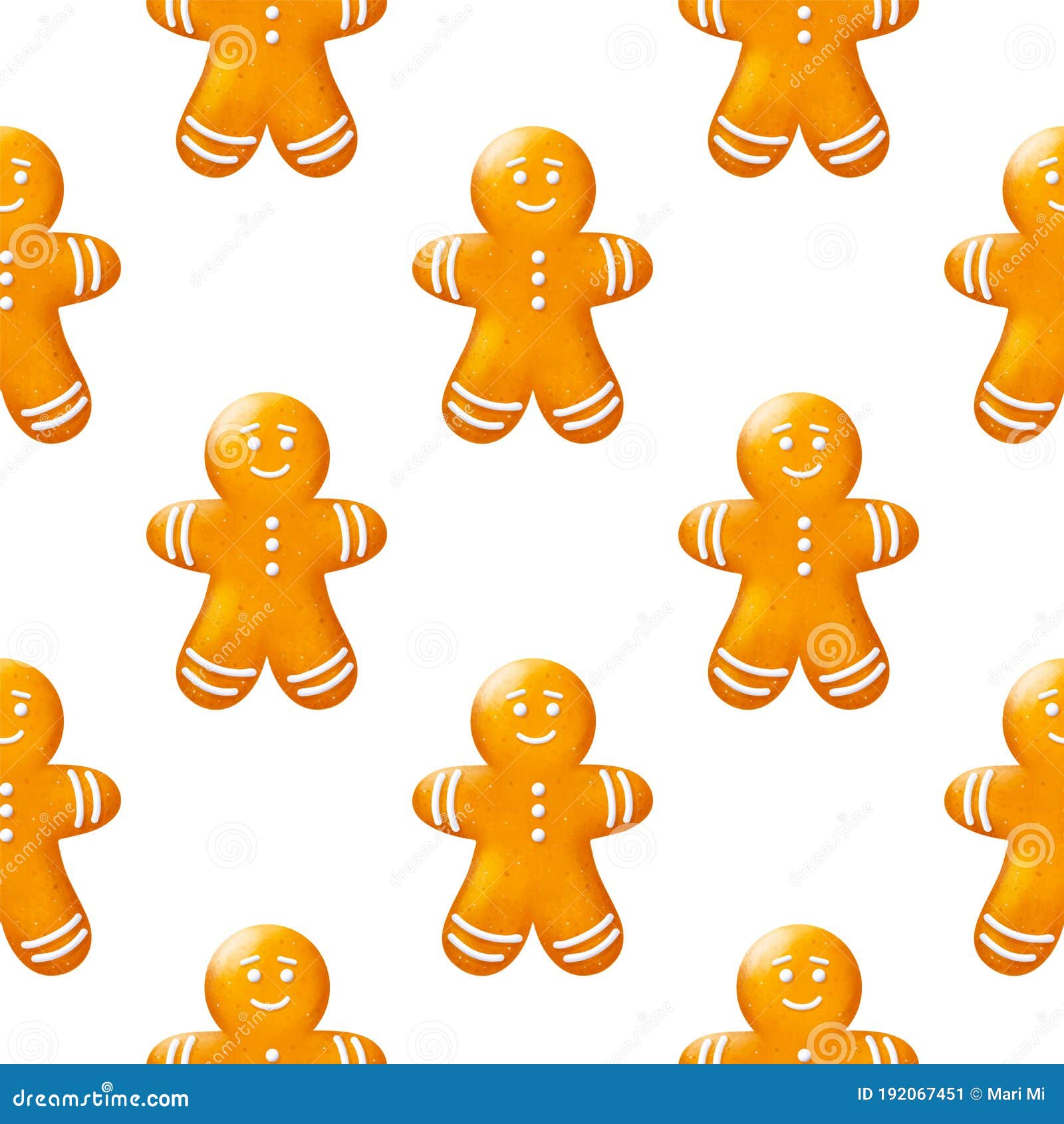Seamless Pattern of Realistic 3D Render Cute Ginger Man with Texture ...