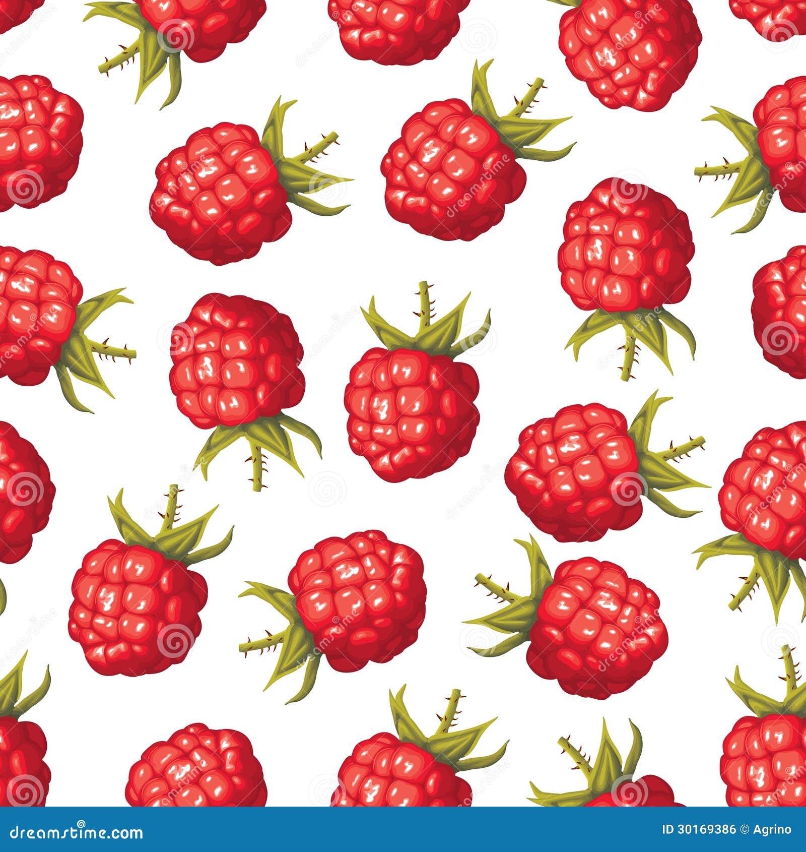 Raspberry seamless pattern stock vector. Illustration of summer - 30169386
