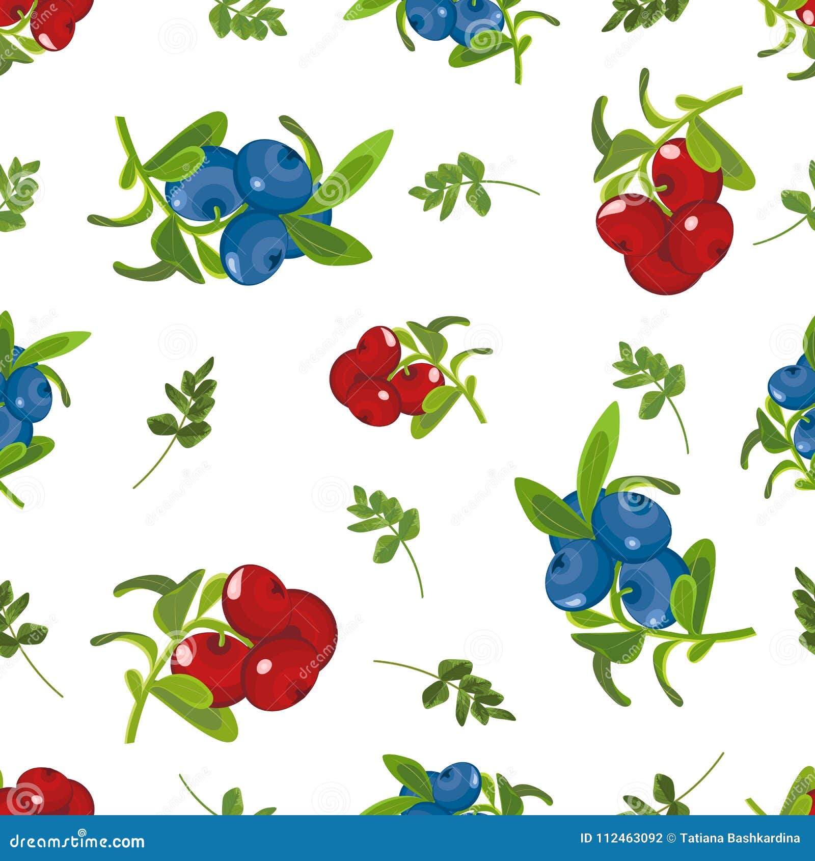 Seamless Pattern of Realistic Image of Ripe Berries.Template for Stock ...