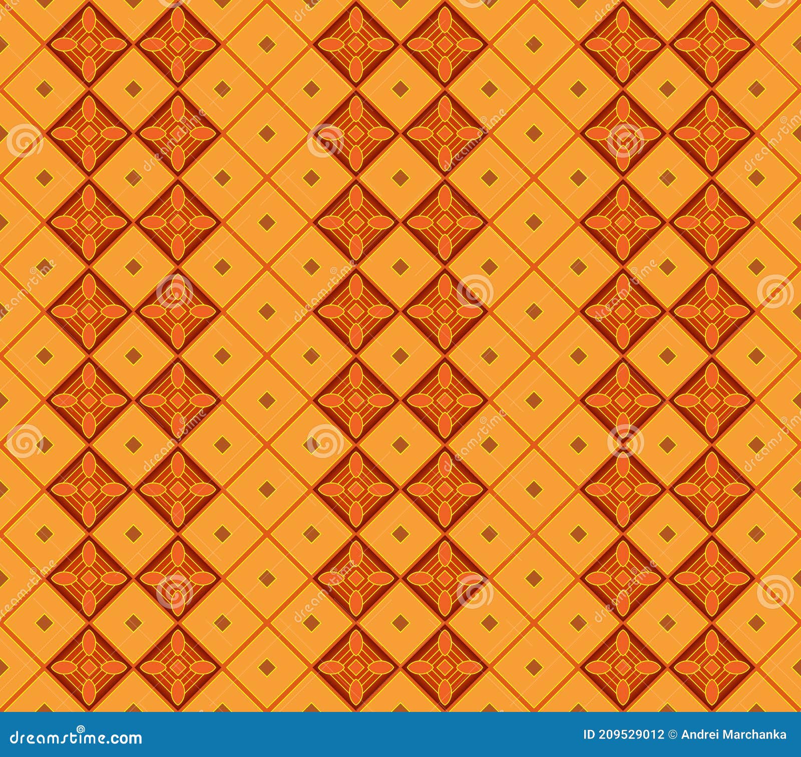Seamless Pattern of Rectangles on Brown Background Vector Illustration ...