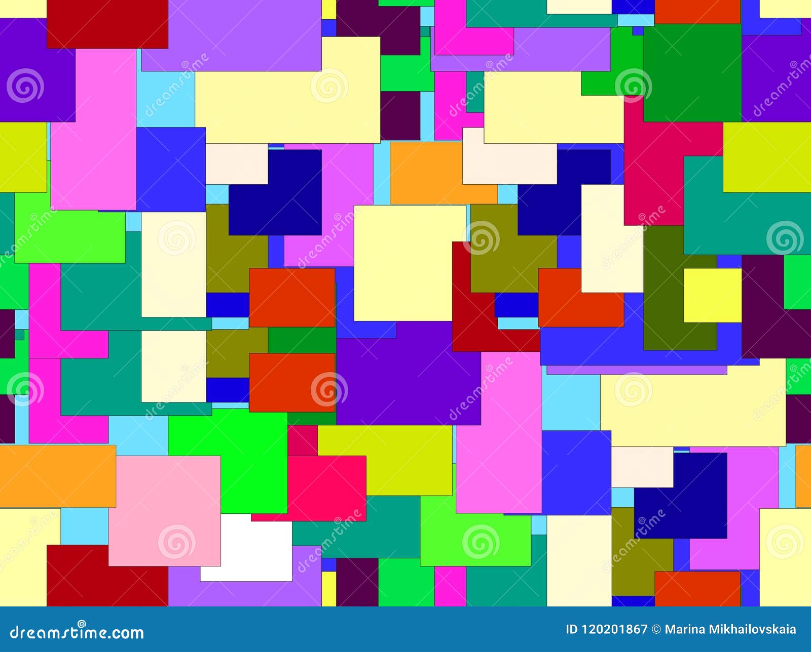 Seamless Pattern from Rectangles of Different Colors. Stock Vector ...