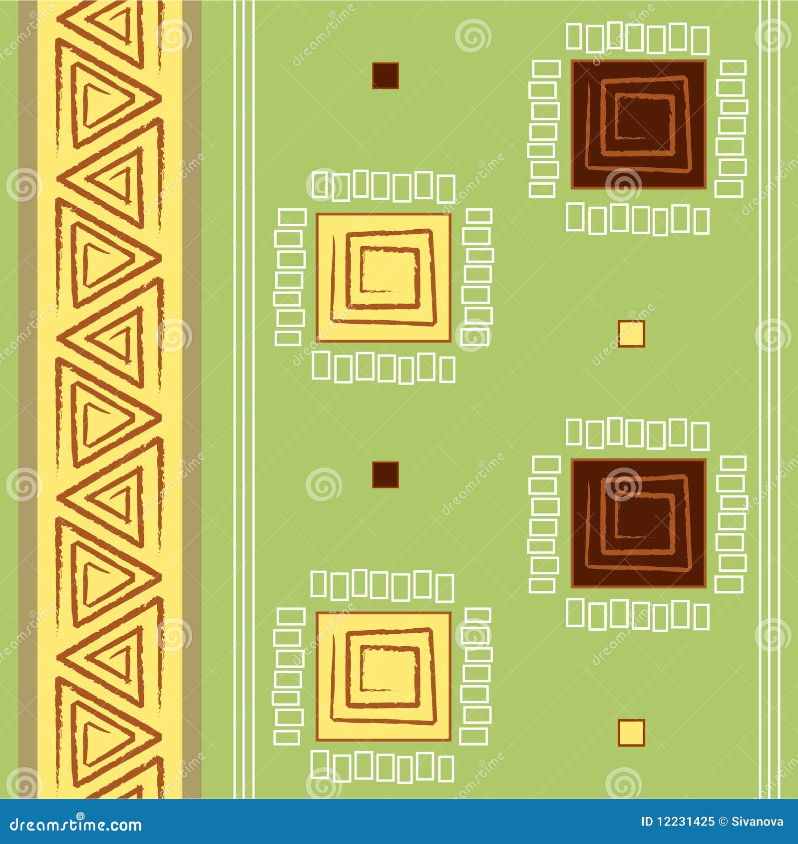 Seamless Pattern with Rectangles and Triangles Stock Vector ...